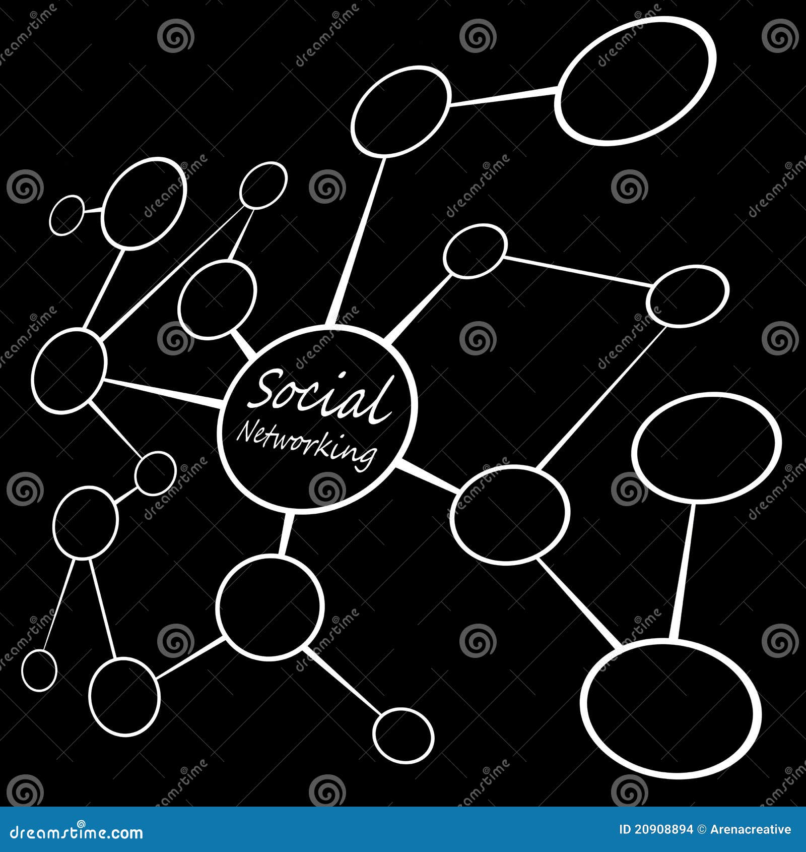 Social Media Networking Chart Stock Illustration - Illustration of ...