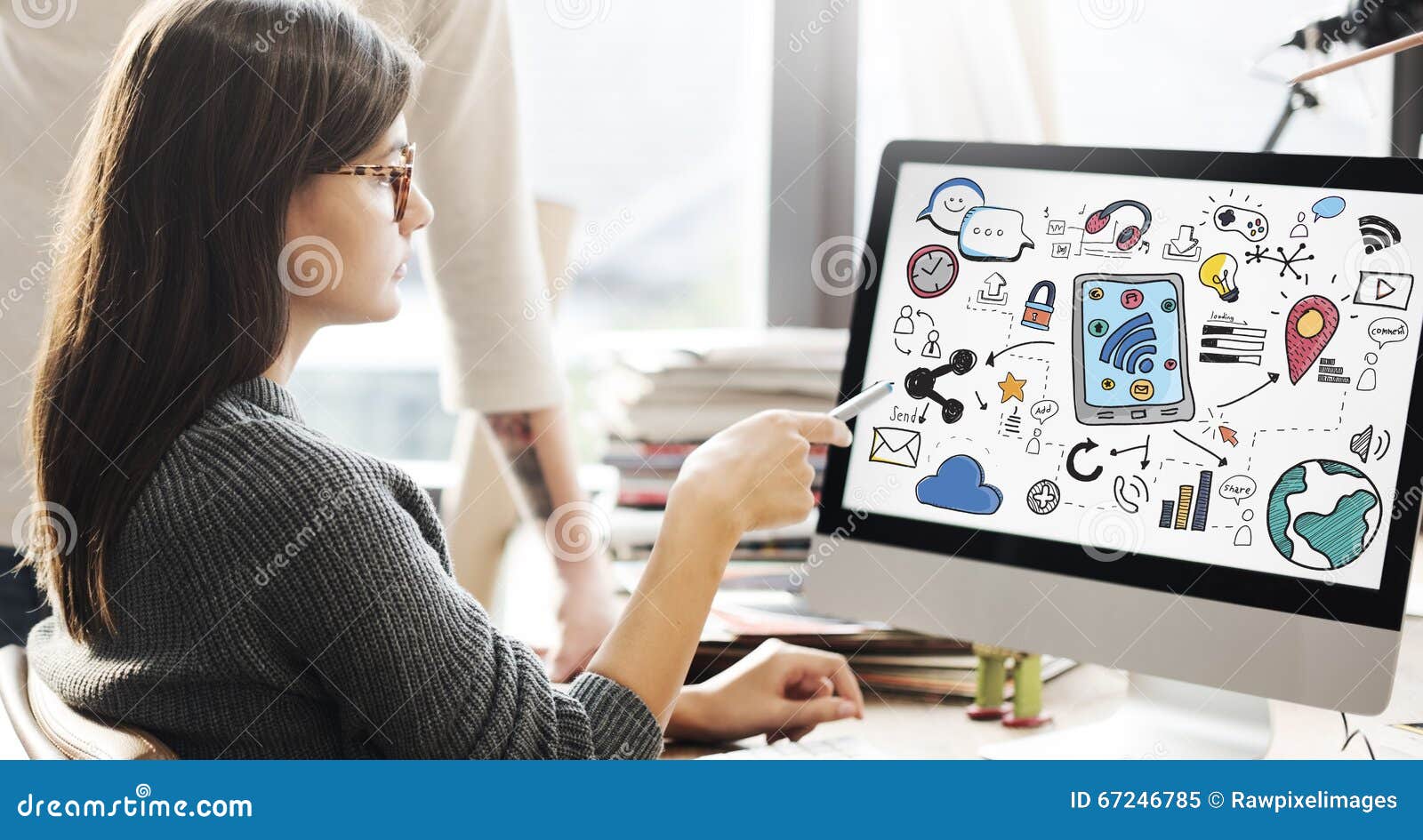 Social Media Networking Communication Connecting Concept Stock Image ...
