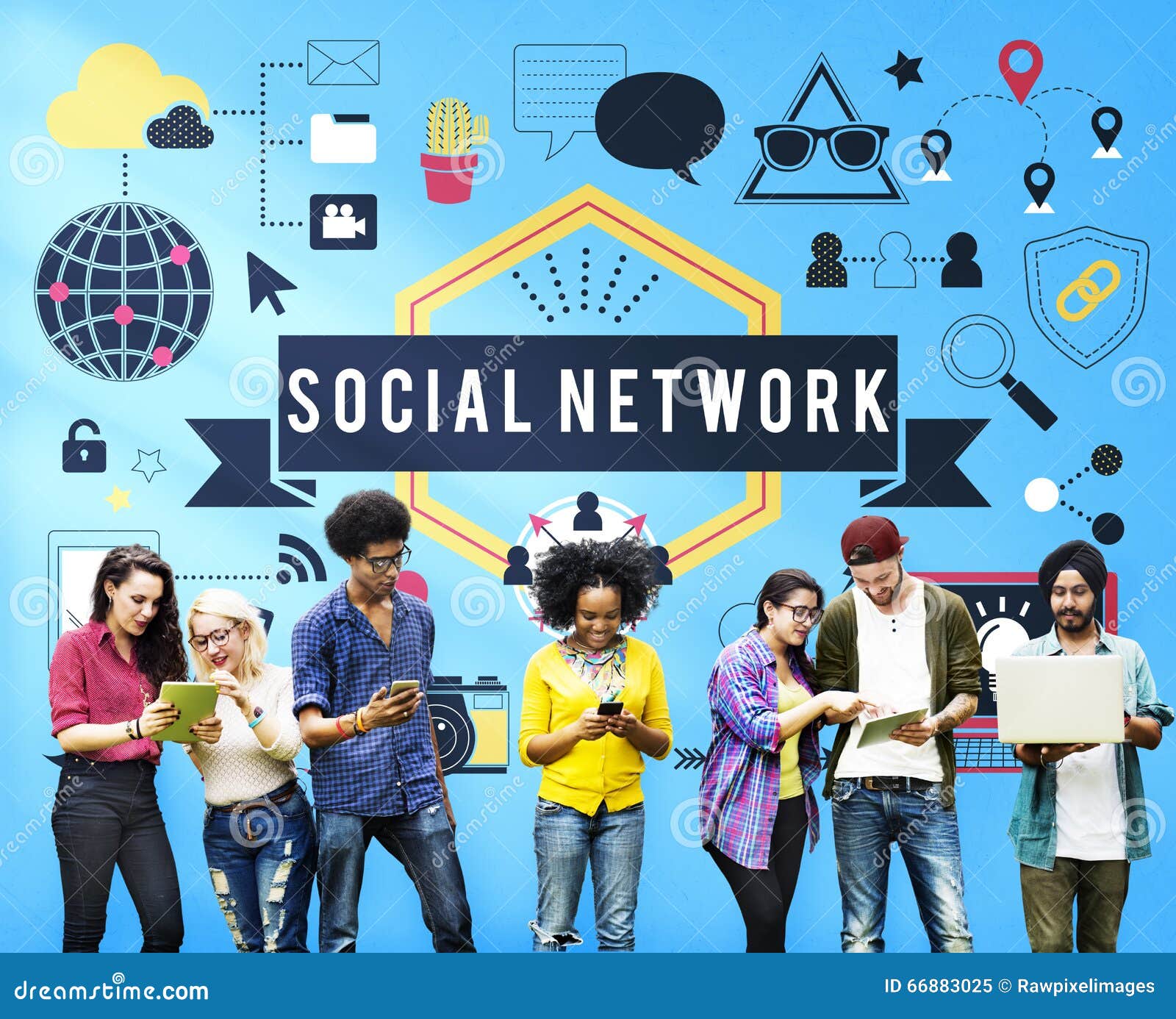 Social Media Networking Connection Communication Concept Stock Image ...