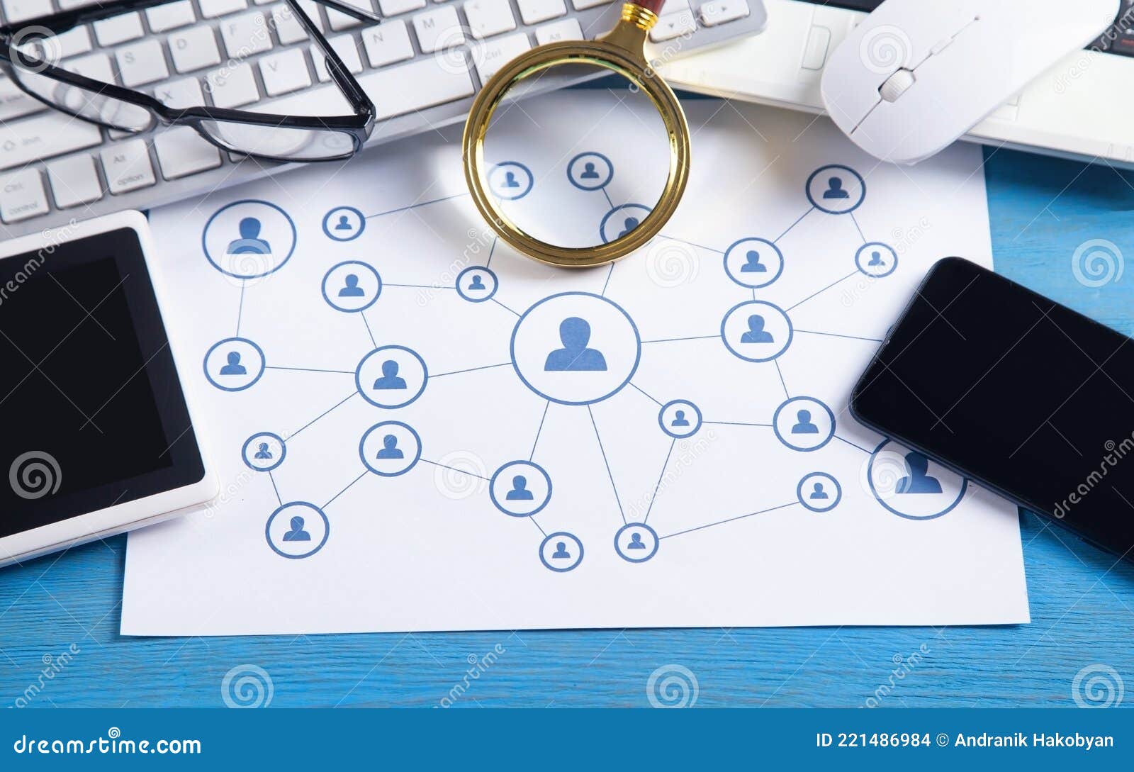 Social Media Networking. Network Connection Stock Photo - Image of ...