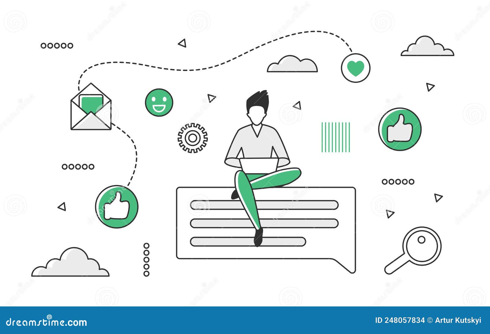 Social Media Networking Platform Stock Vector - Illustration of ...