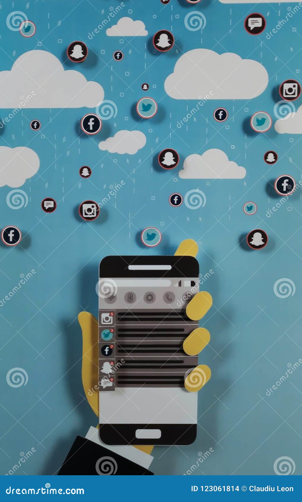 Social Media Notification Concept Editorial Stock Image - Image of ...