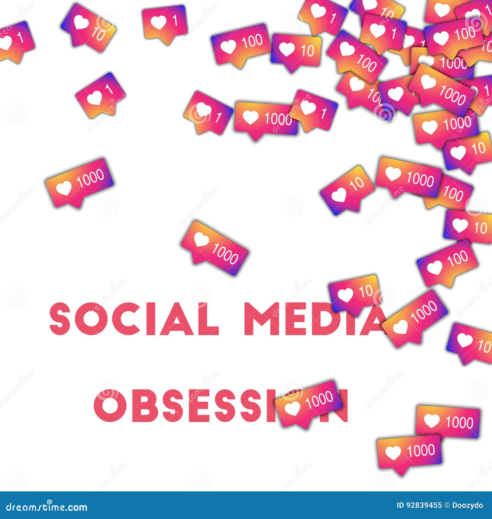 Social media obsession. editorial image. Illustration of effect - 92839455