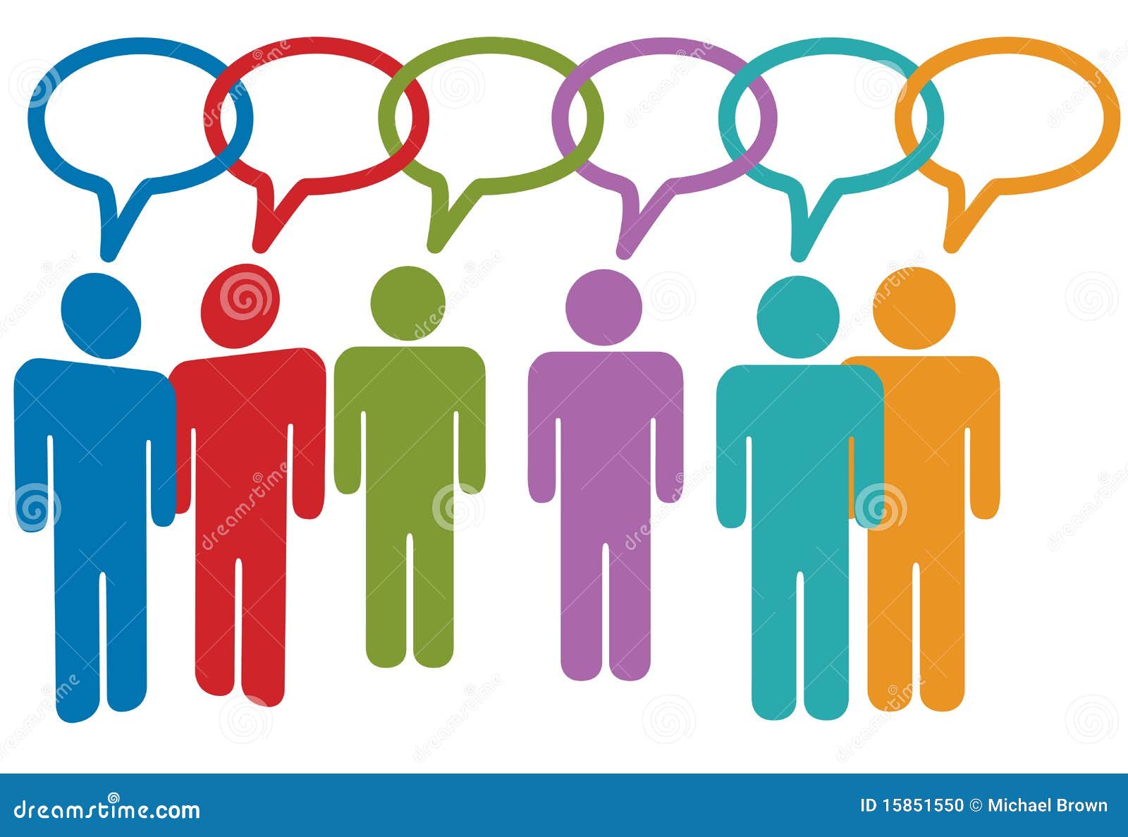 Social Media People Talk in Speech Bubble Links Stock Vector ...
