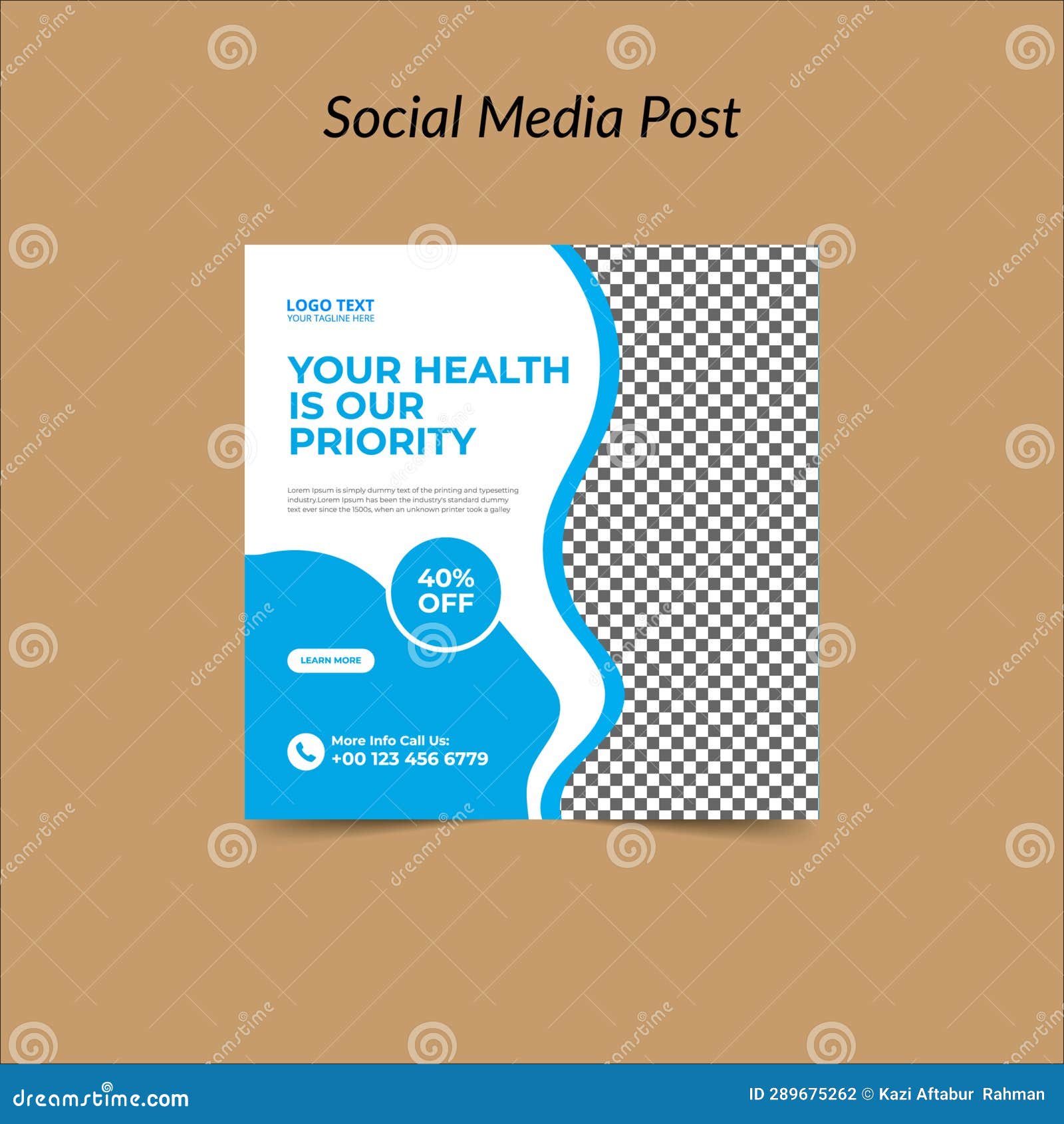 Social Media Post Design Template Nice Stock Illustration ...