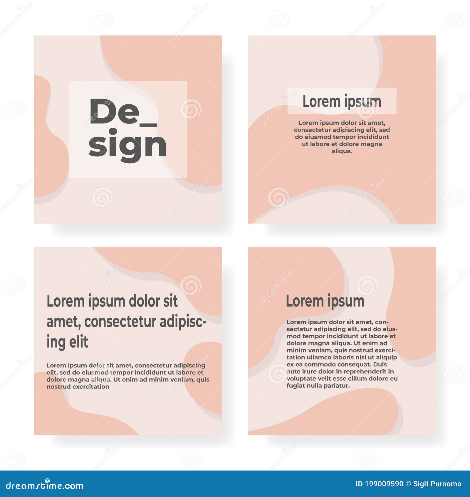 Social Media Post Template Design Stock Vector - Illustration of pastel ...