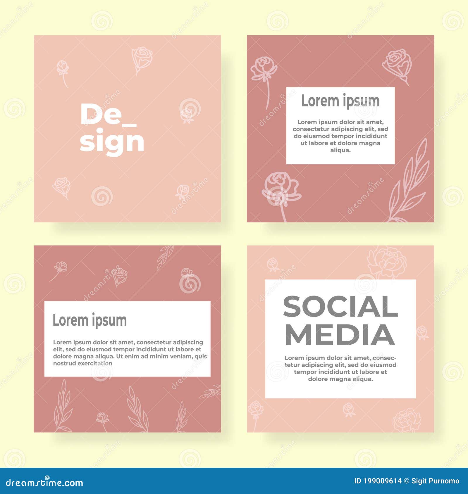 Social Media Post Template Design Stock Vector - Illustration of beauty ...