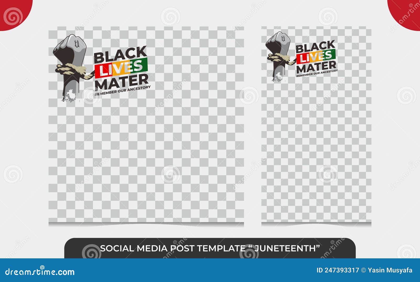 Social Media Post Template for Juneteenth Stock Vector - Illustration ...