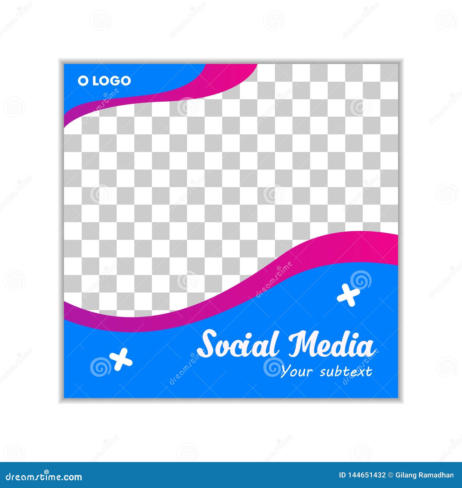 Social Media Post Web Banner Template Stock Illustration - Illustration ...