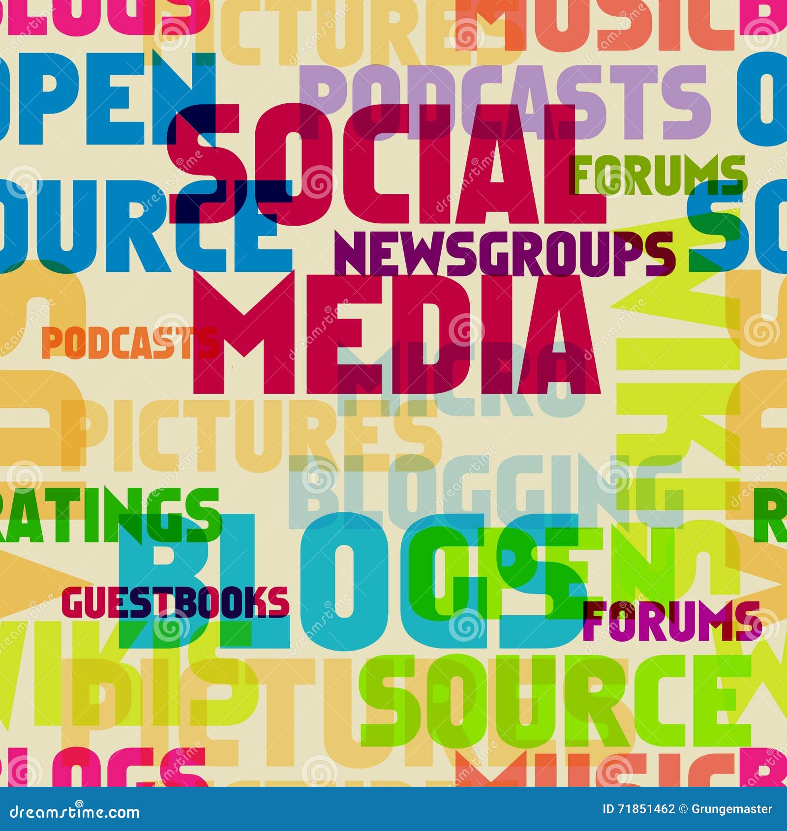 Social Media Seamless Background Pattern Stock Vector - Illustration of ...