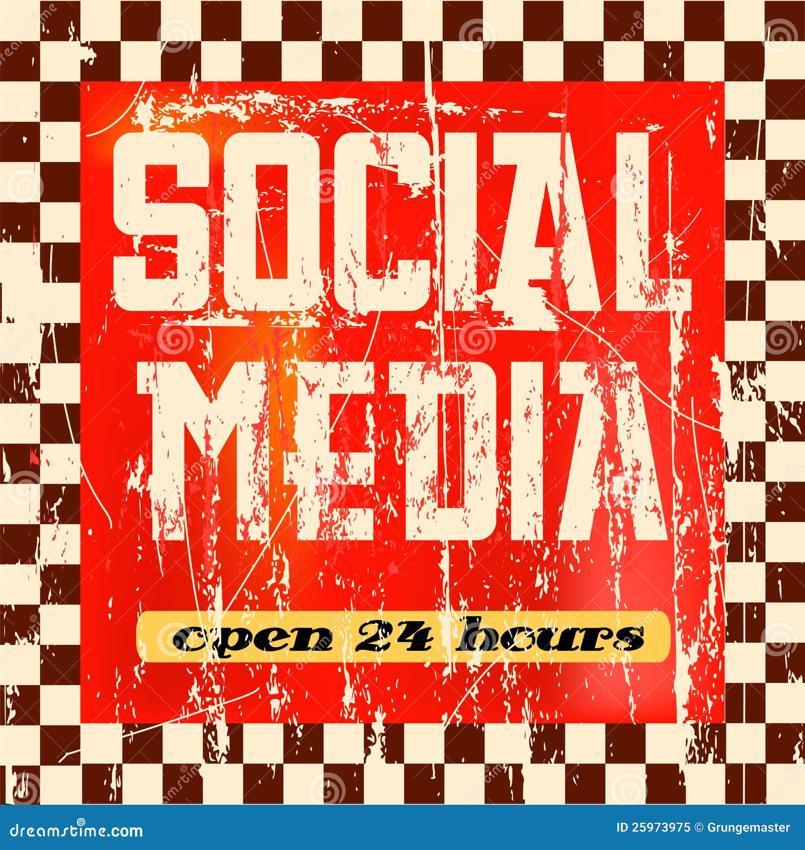 Social media sign stock vector. Illustration of public - 25973975