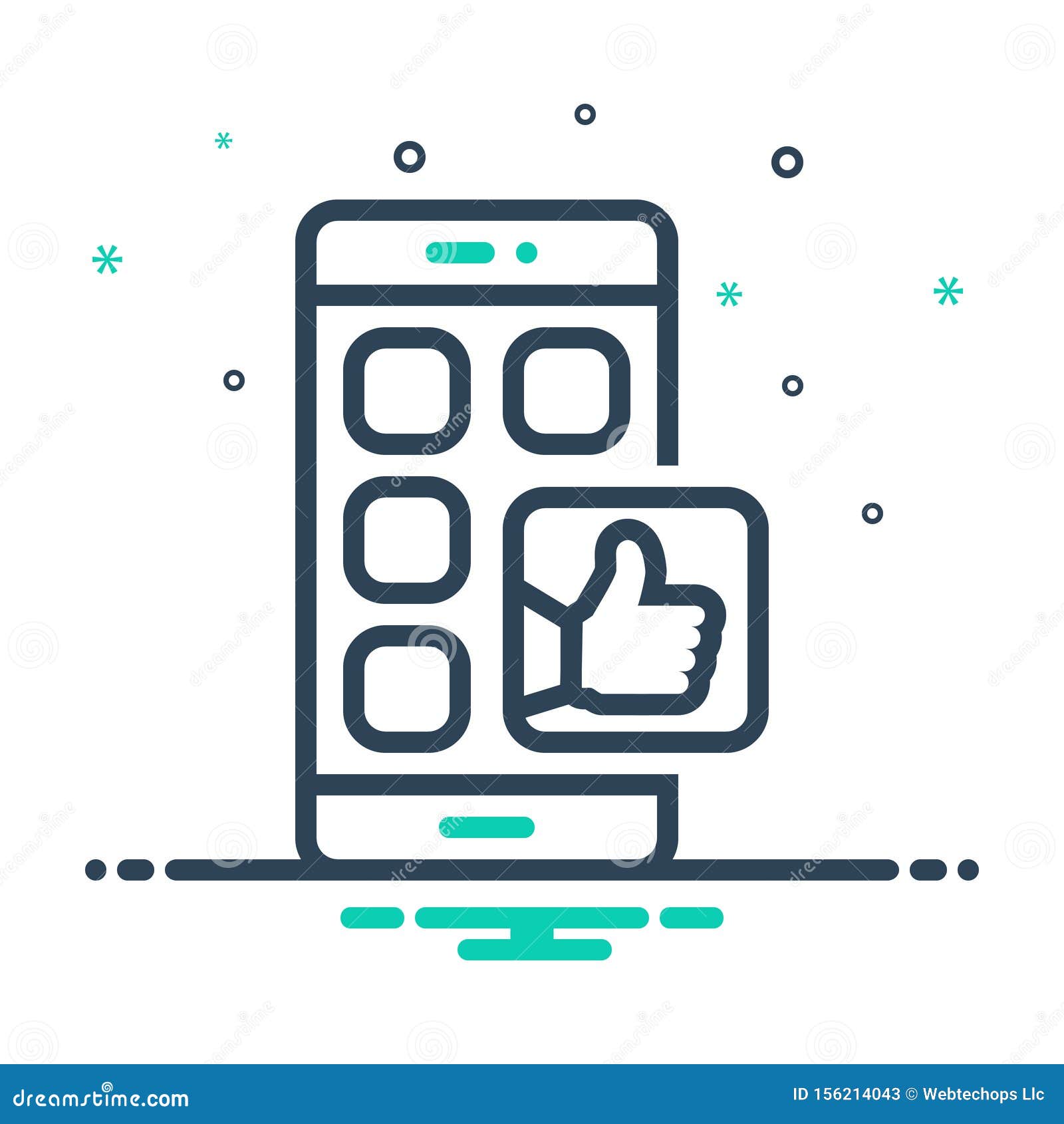 Black Mix Icon for Social Media, Mobile and Phone Stock Vector ...