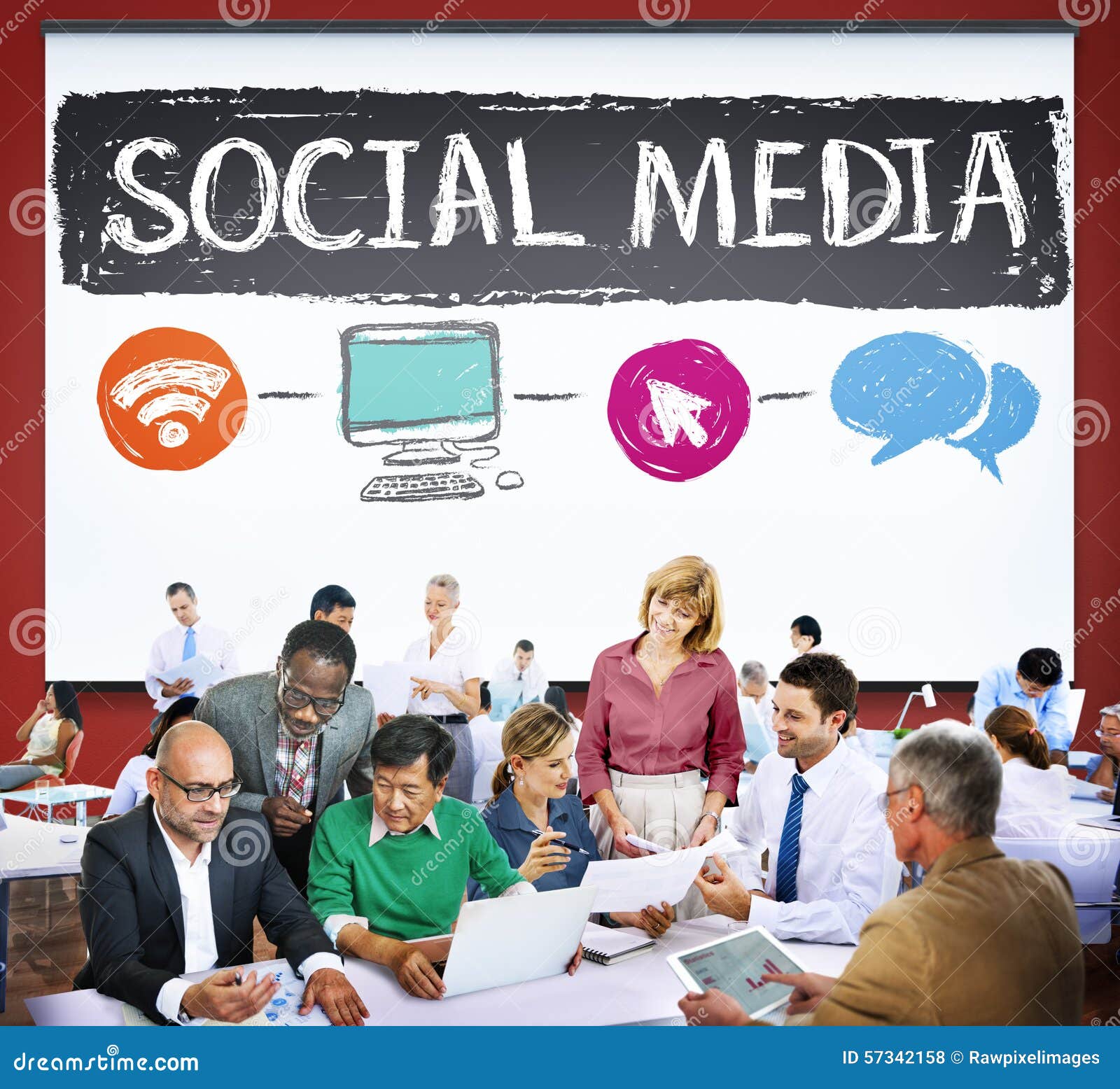 Social Media Social Networking Technology Connection Concept Stock ...