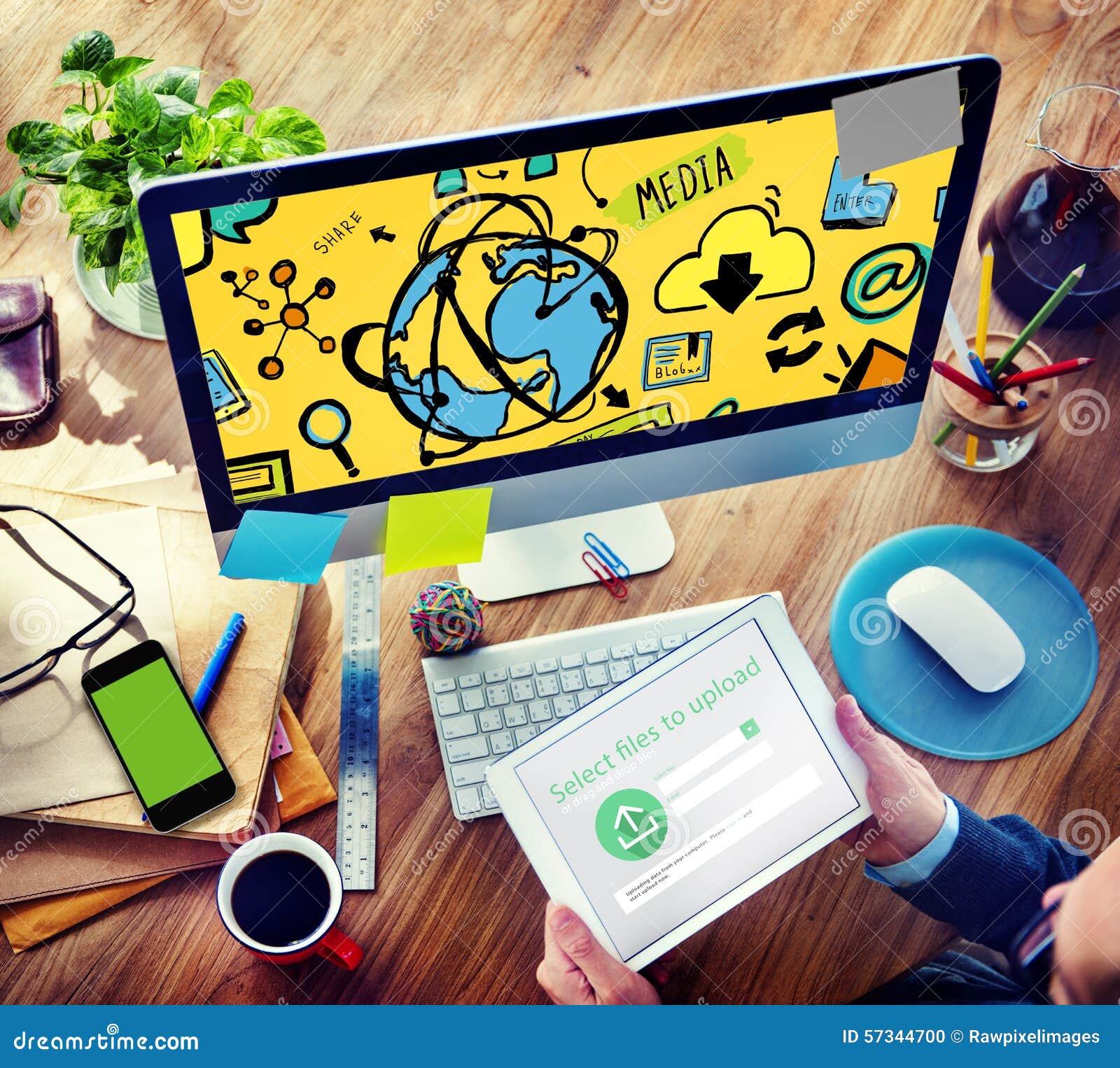 Social Media Social Networking Technology Connection Concept Stock ...