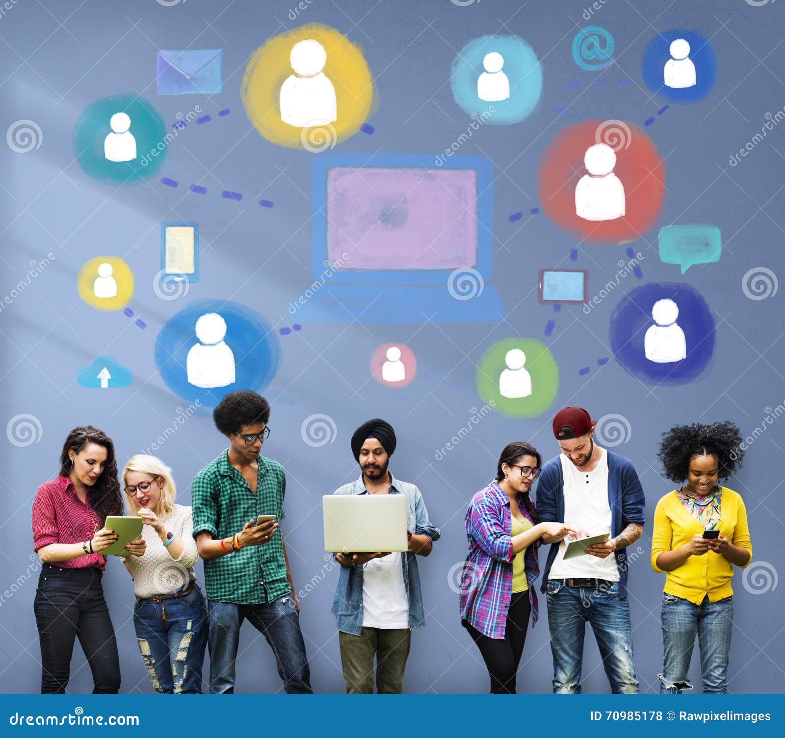 Social Media Social Networking Technology Connection Concept Stock ...