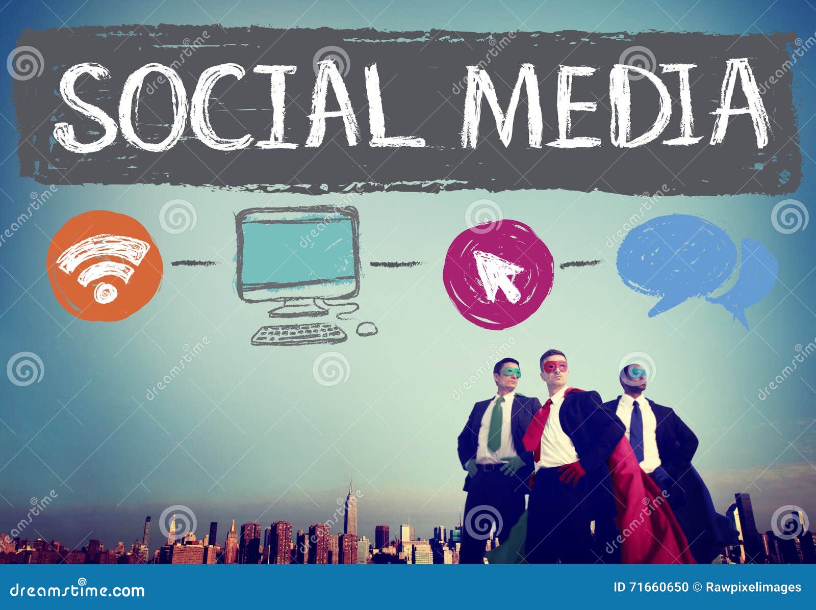 Social Media Social Networking Technology Connection Concept Stock ...