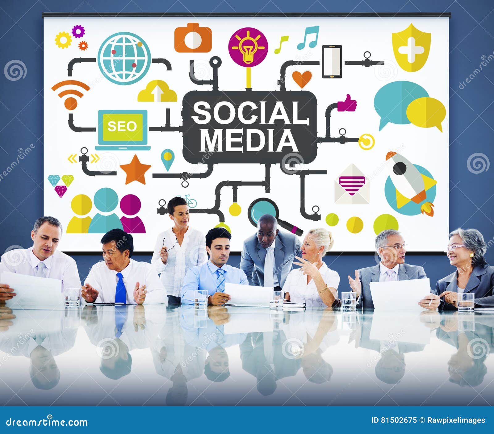 Social Media Social Networking Technology Connection Concept Stock ...