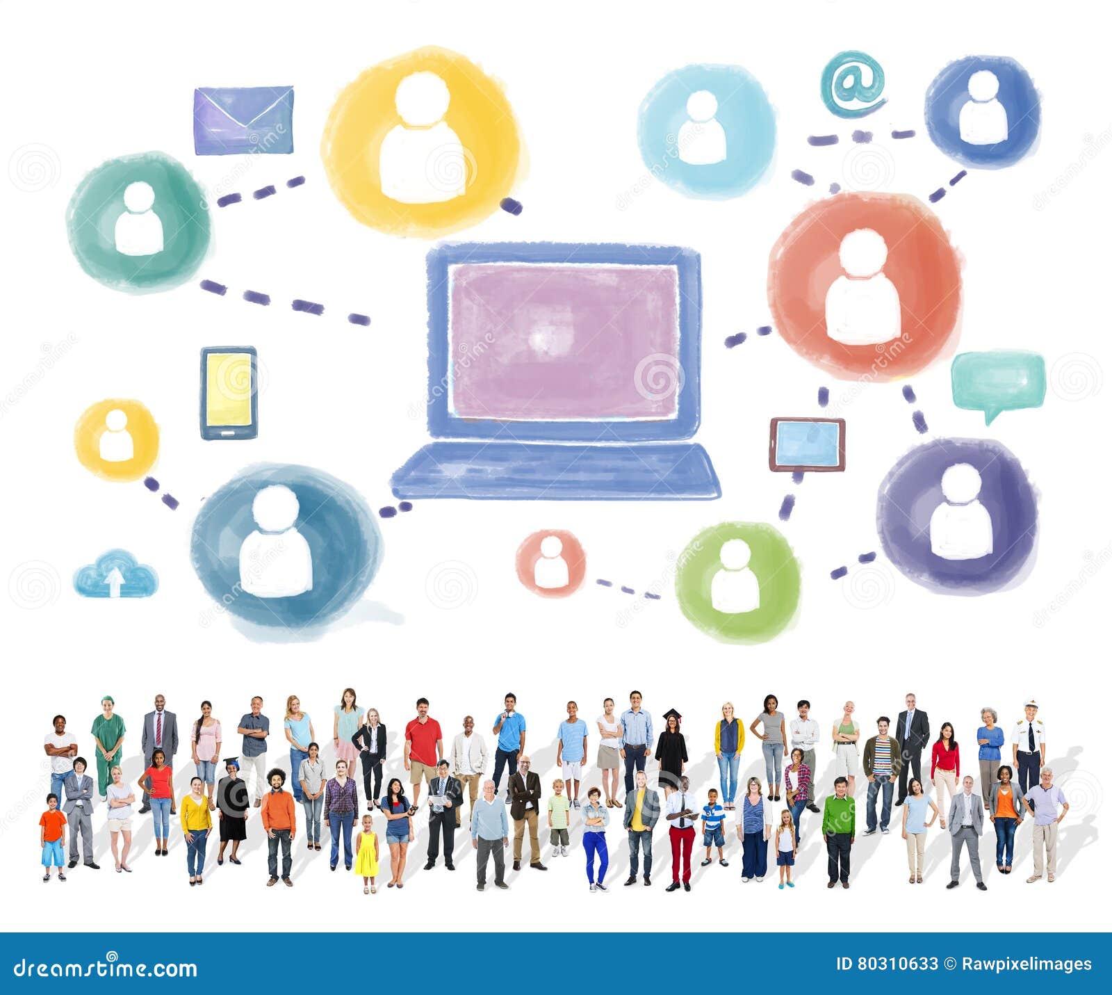 Social Media Social Networking Technology Connection Concept Stock ...