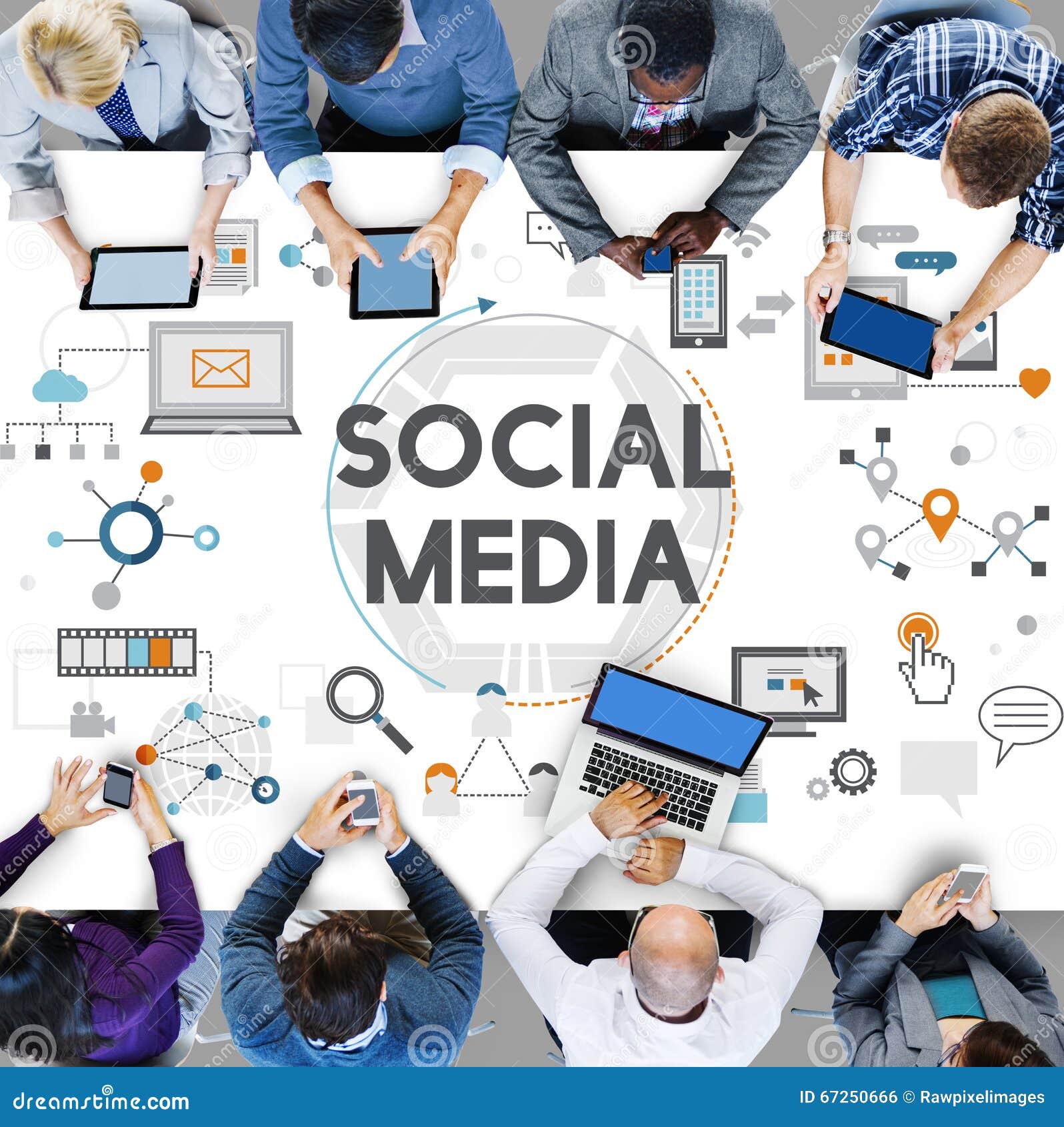 Social Media Social Networking Technology Innovation Concept Stock ...