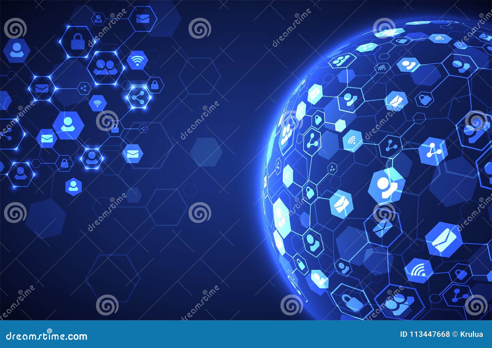 Social Media Vector Background. Network Concept. Stock Vector ...