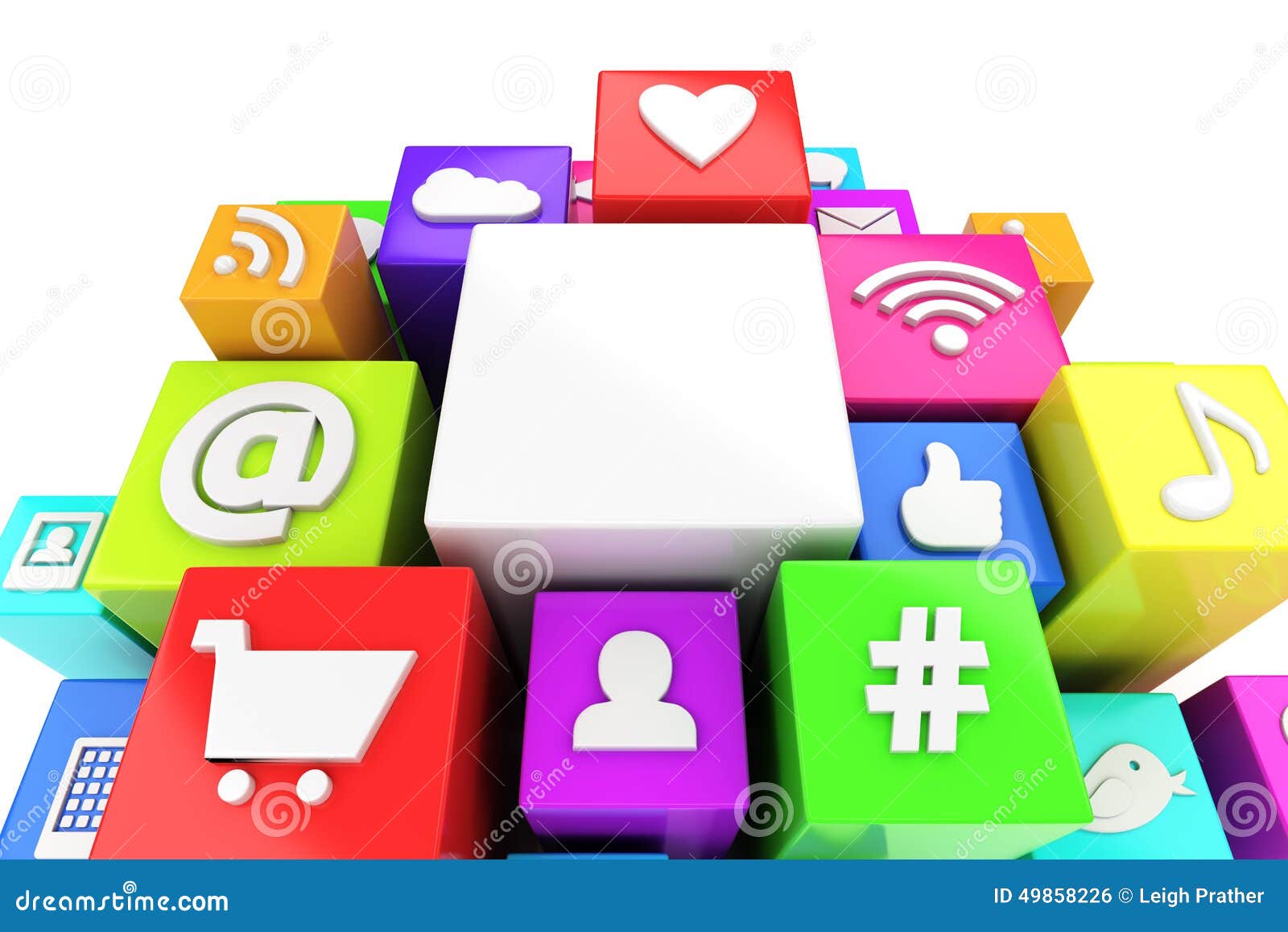Social media symbols stock illustration. Illustration of business ...