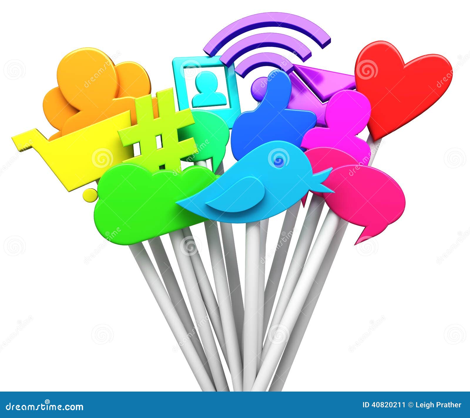 Social media symbols editorial photo. Illustration of concept - 40820211