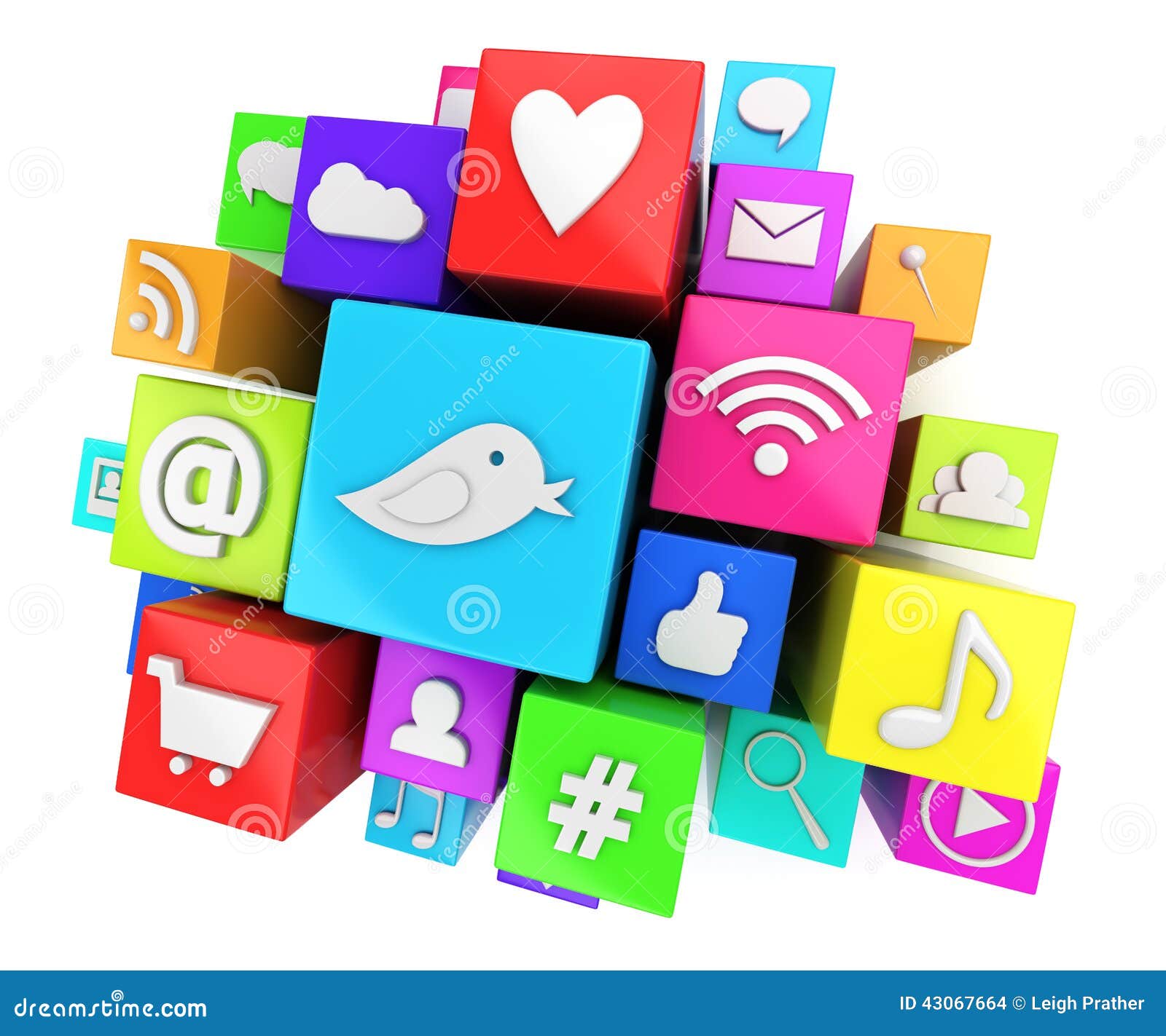 Social media symbols stock illustration. Illustration of messaging ...