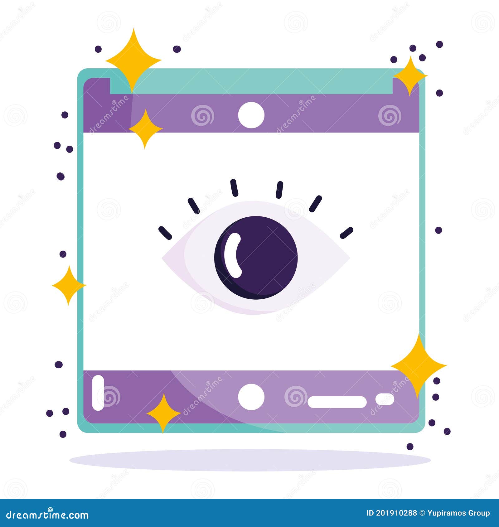 Social Media, Tablet Gadget in Cartoon Style Stock Vector ...