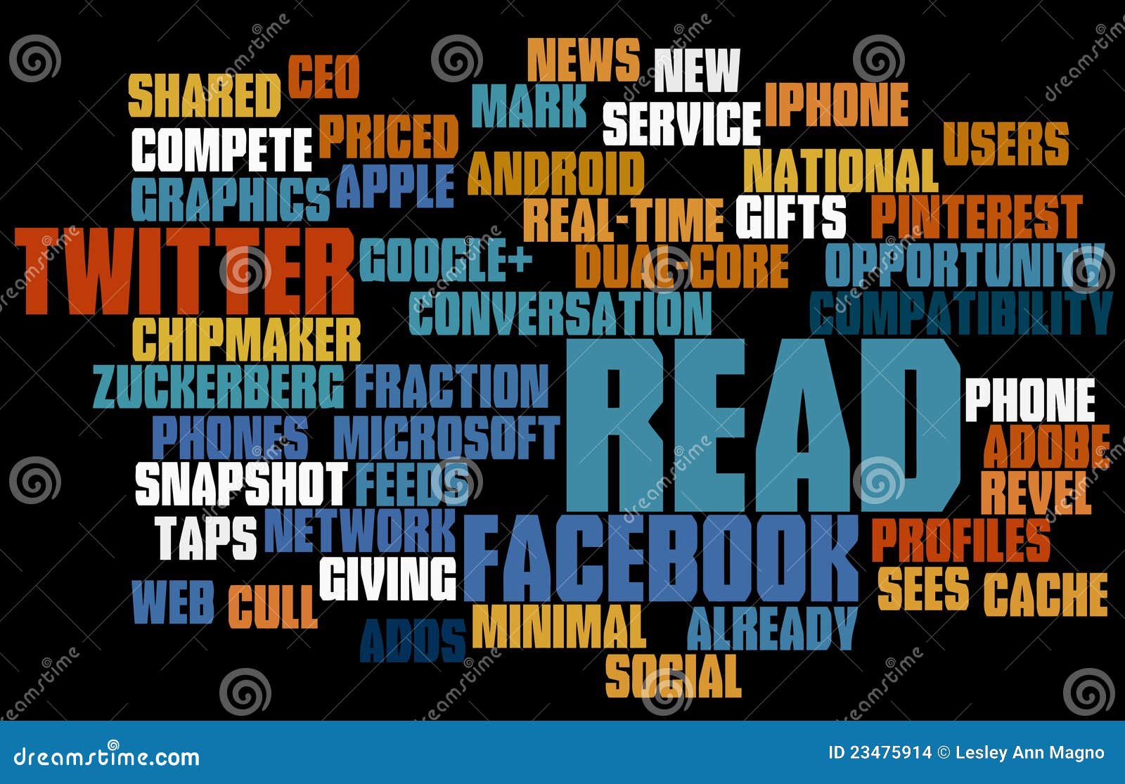 Social Media Tag Cloud editorial stock image. Illustration of feeds ...