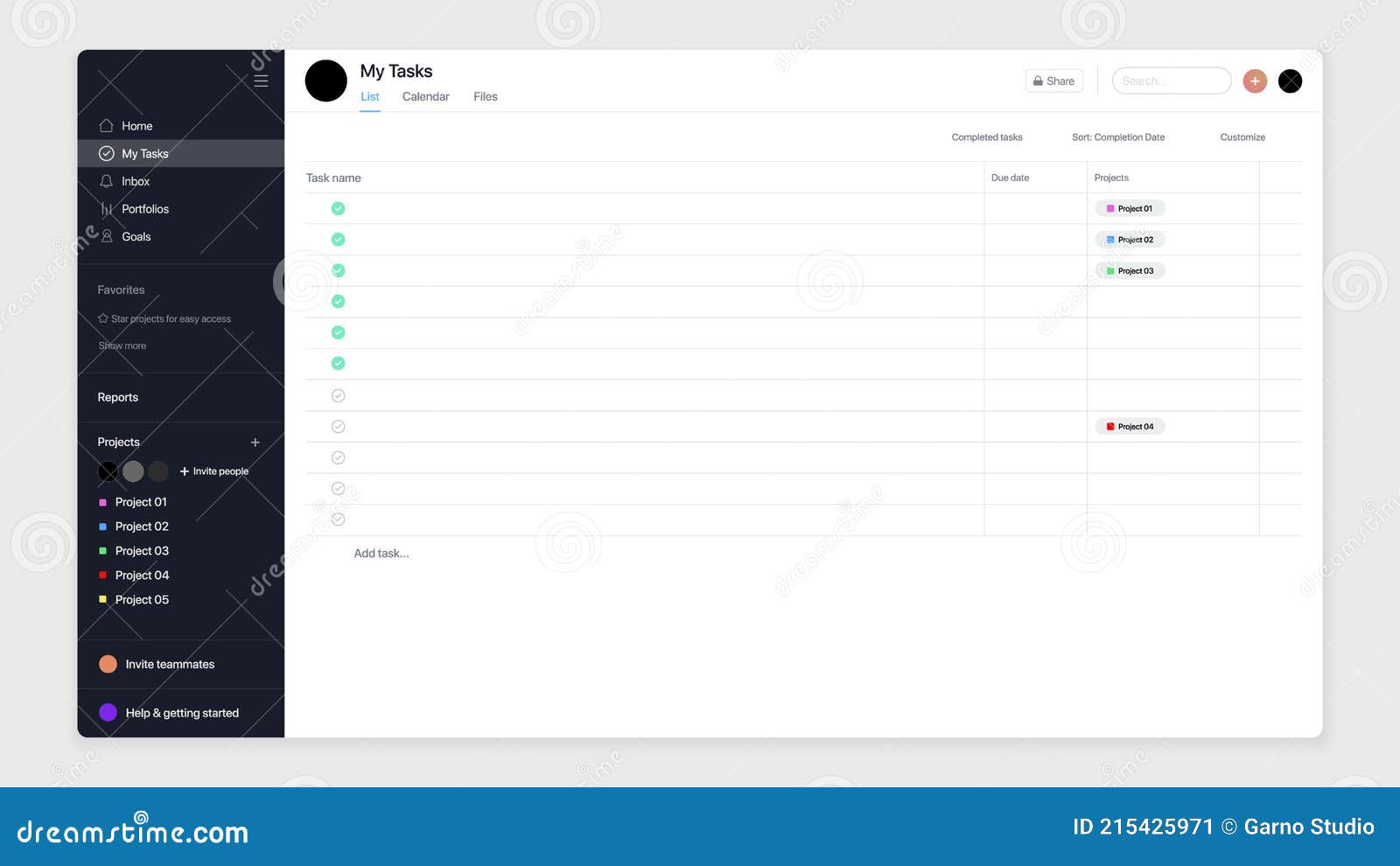 Social Media Task Manager App Concept Stock Vector - Illustration of ...