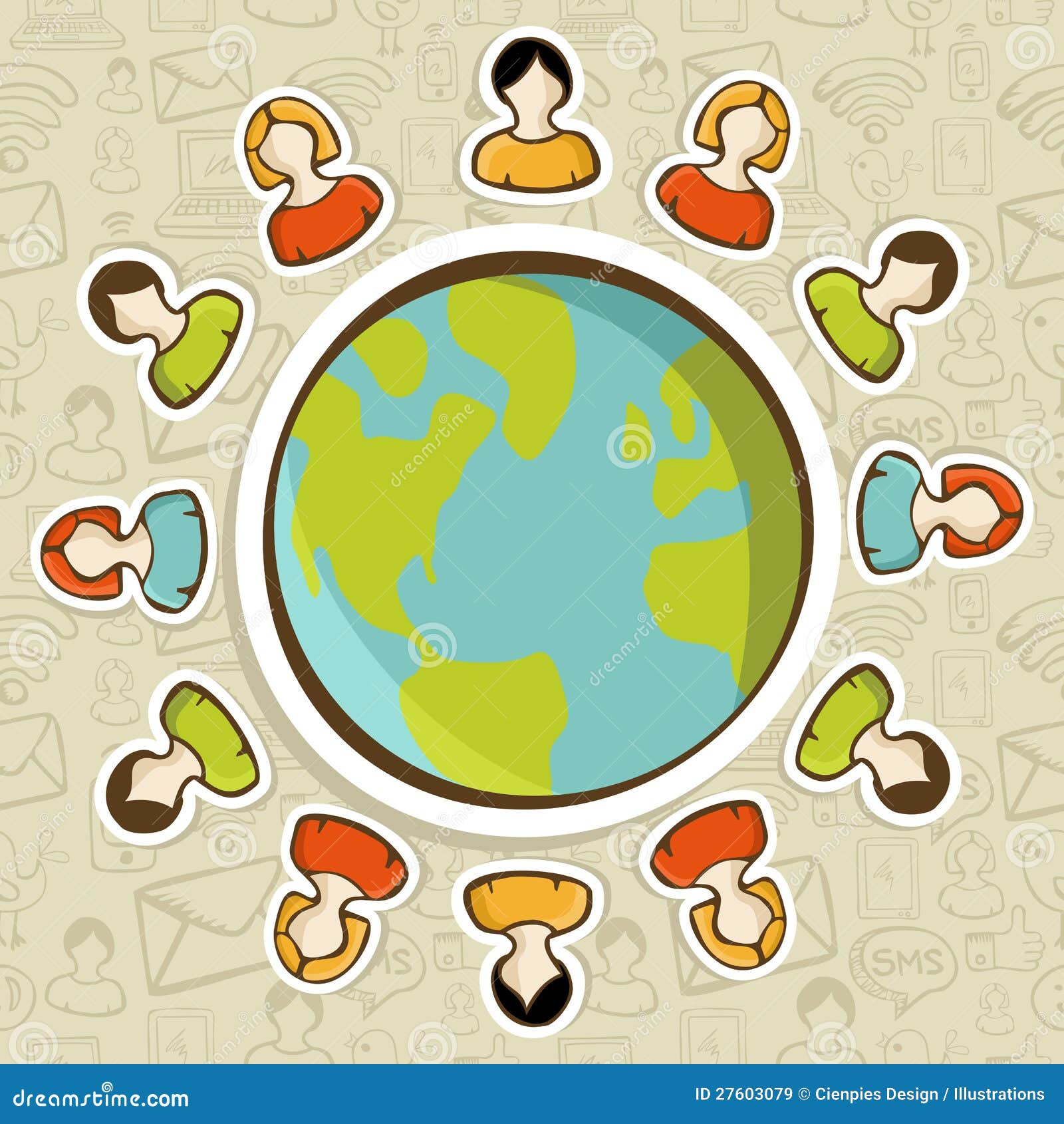 Social Media Teamwork World Concept Stock Illustrations – 4,446 Social ...