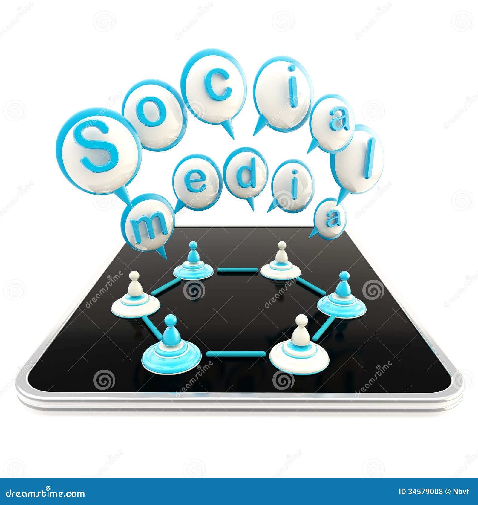 Social media technologies stock illustration. Illustration of monitor ...
