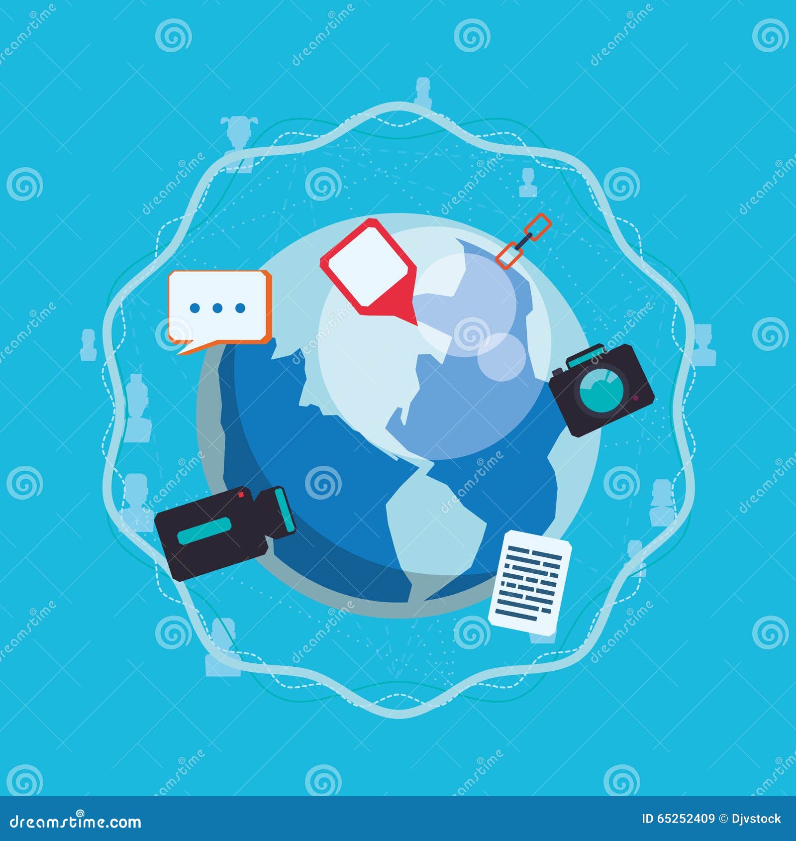 Social Media and Technology Stock Vector - Illustration of organizer ...