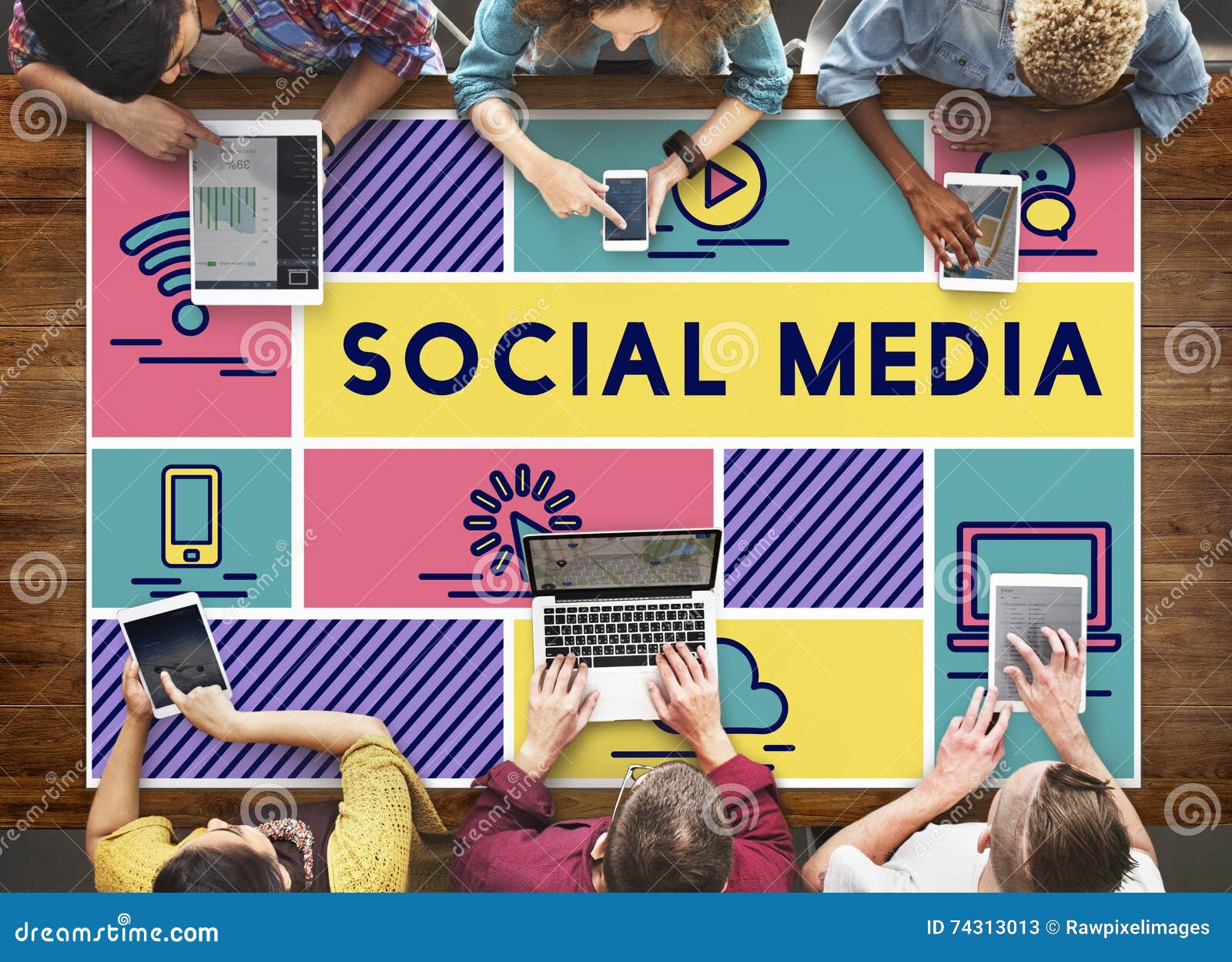 Social Media Technology People Graphic Concept Stock Image - Image of ...