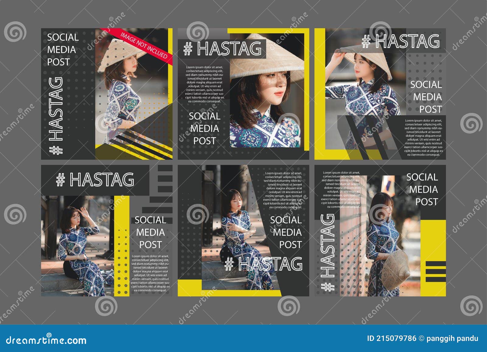 Social Media Template Design with Modern Style Stock Vector ...