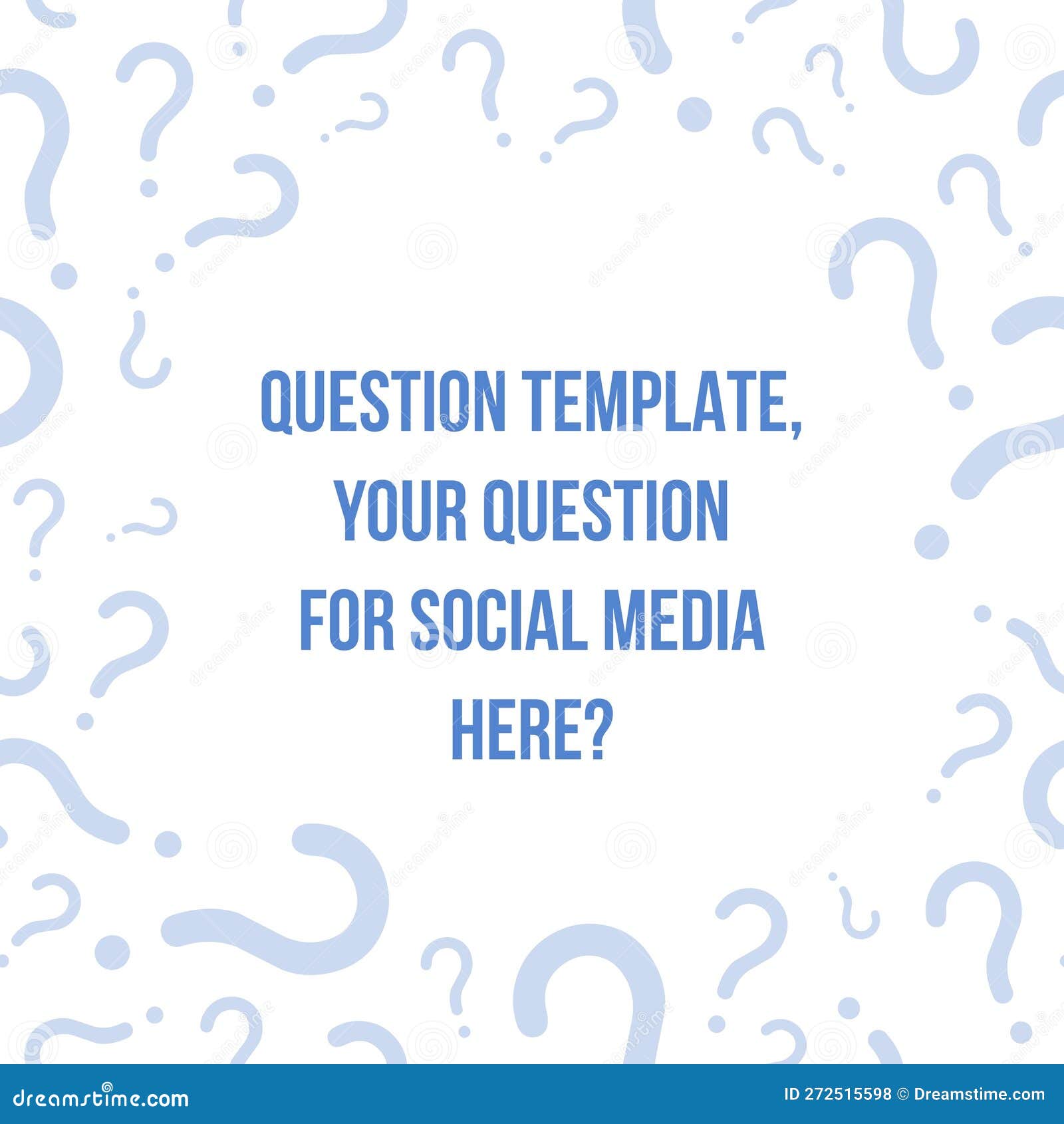 Social Media Template - Question Mark Frame Stock Vector - Illustration ...