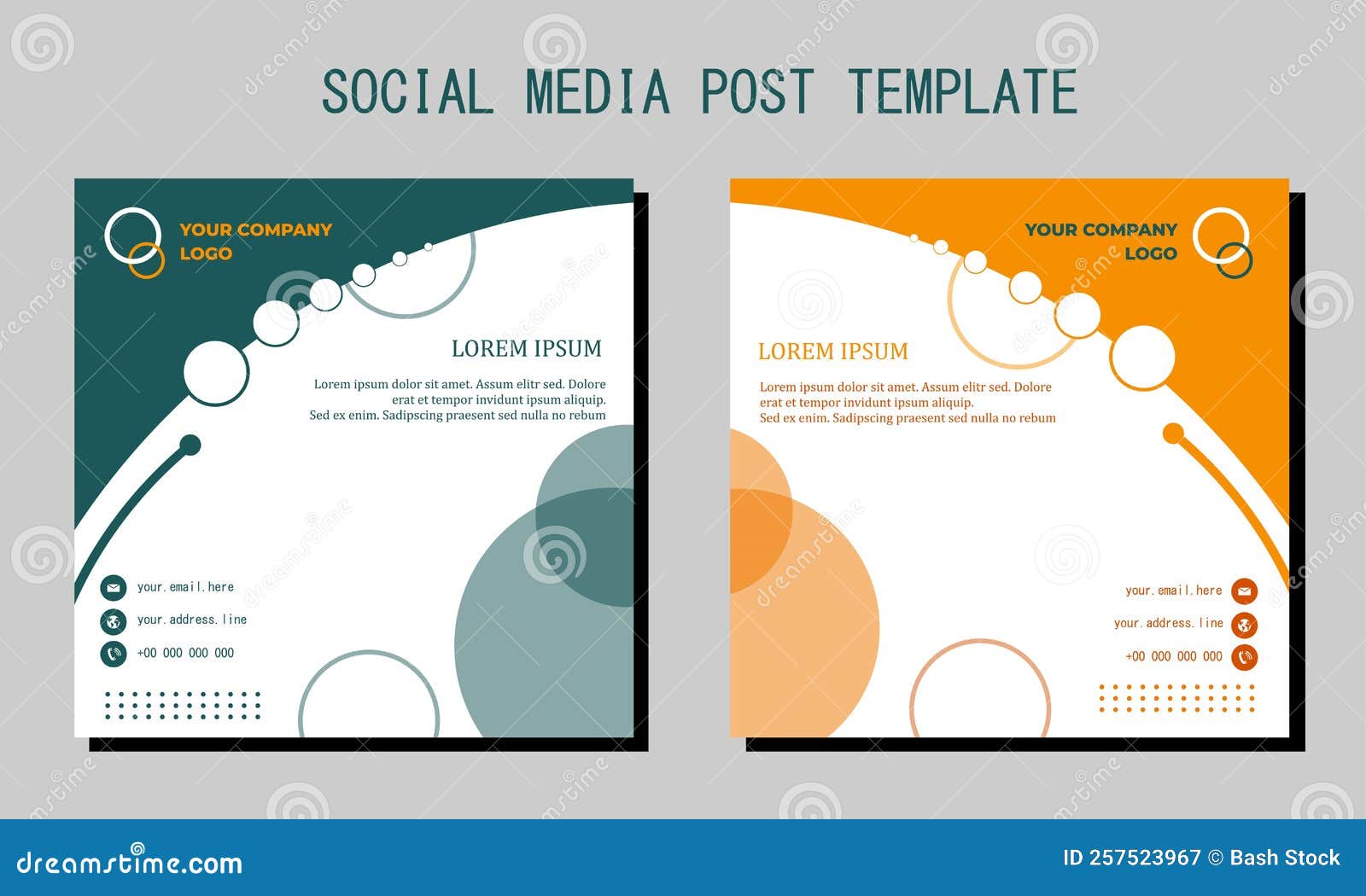 Social Media Post Template Modern Design, for Digital Marketing Online ...
