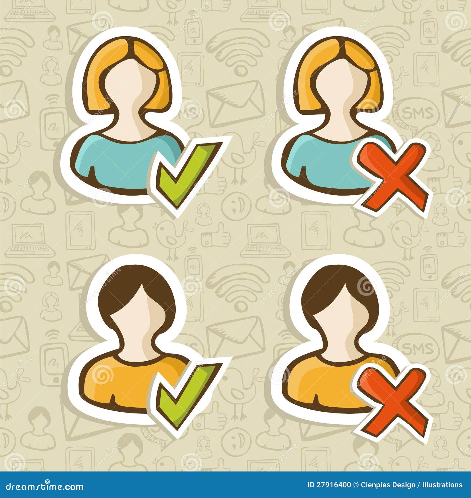 Social Media User Profile Status Stock Vector - Illustration of contact ...