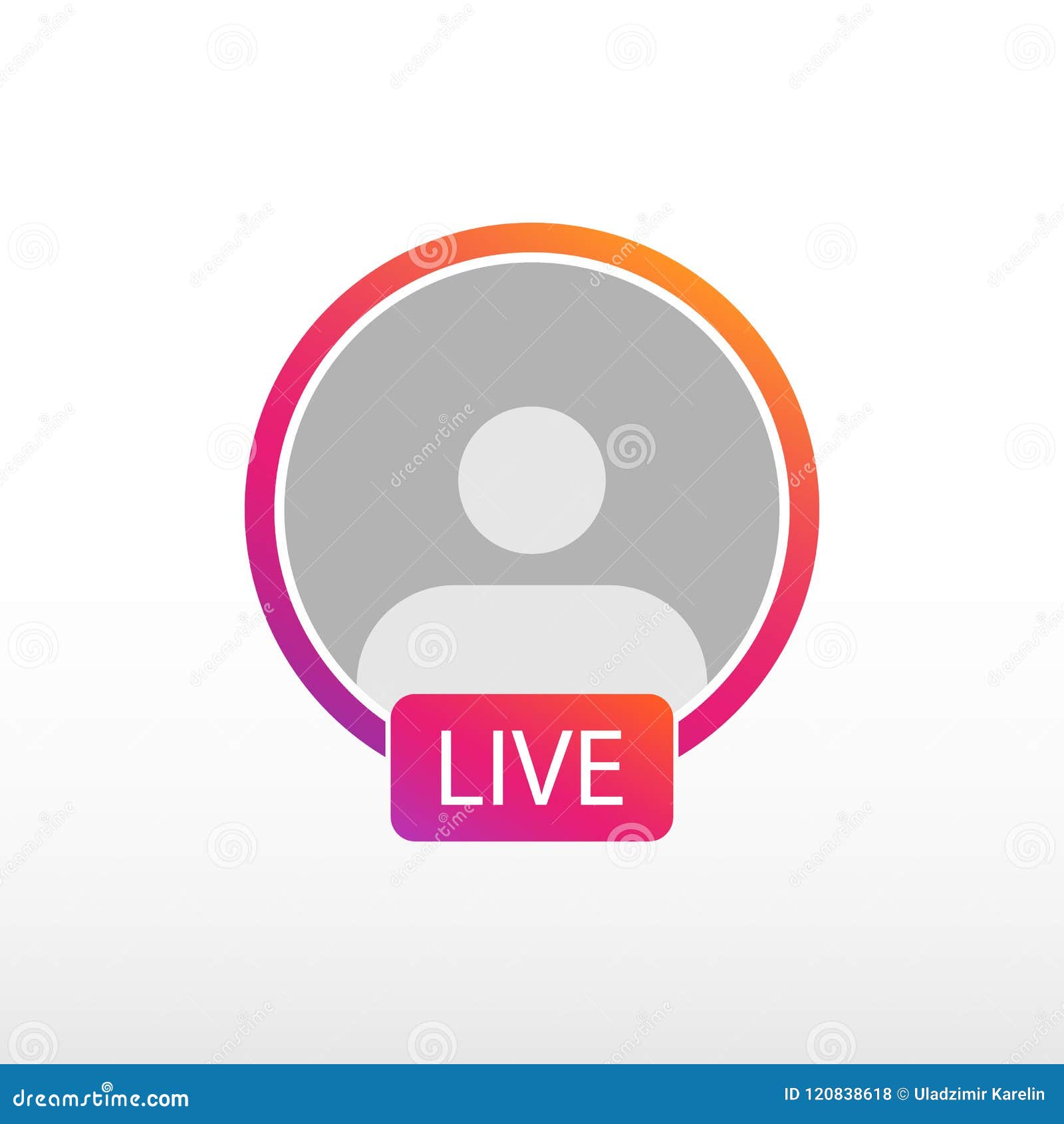 Social Media. the User Started a Live Streaming. Avatar User with ...
