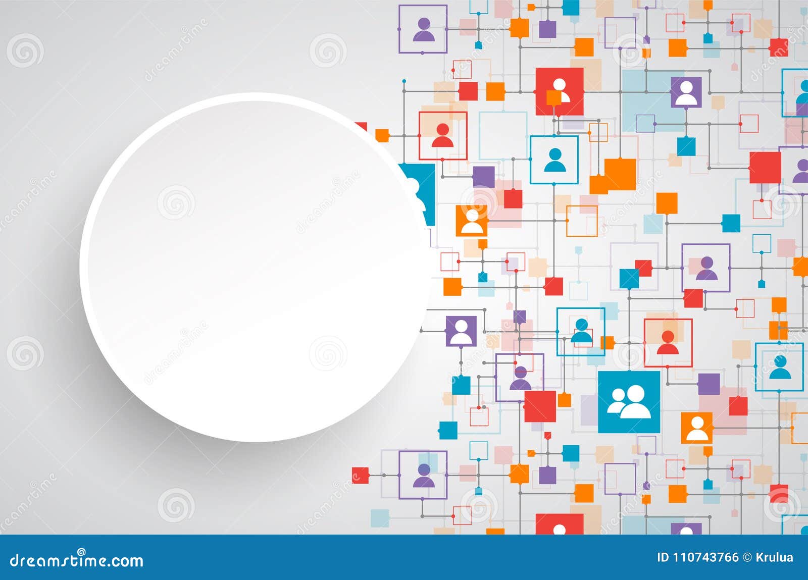 Social Media Vector Background. Network Concept Stock Vector ...