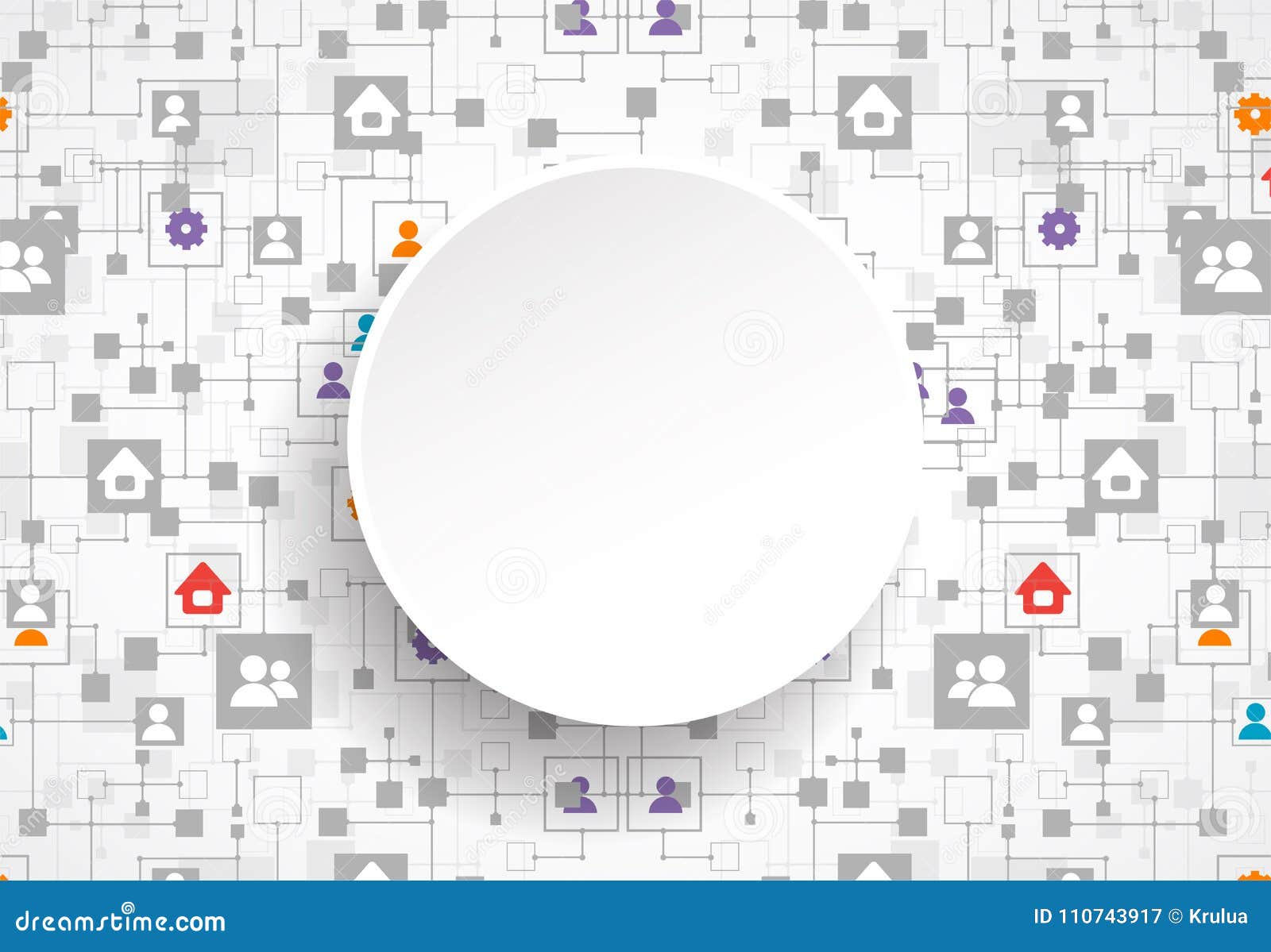 Social Media Vector Background. Network Concept Stock Vector ...