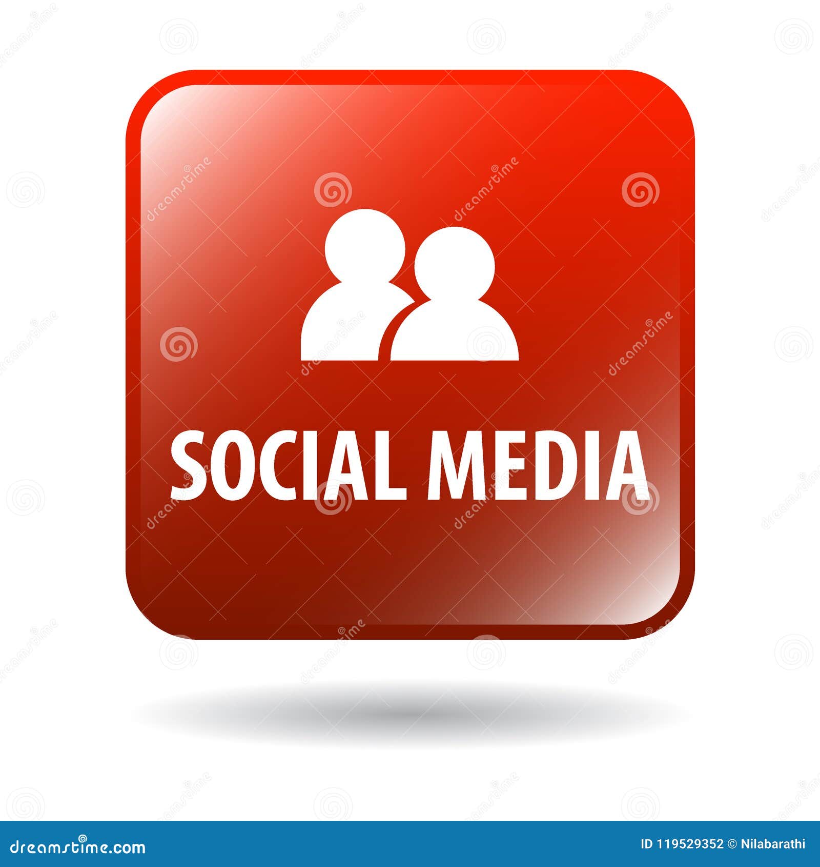 Social media web button stock illustration. Illustration of friendly ...