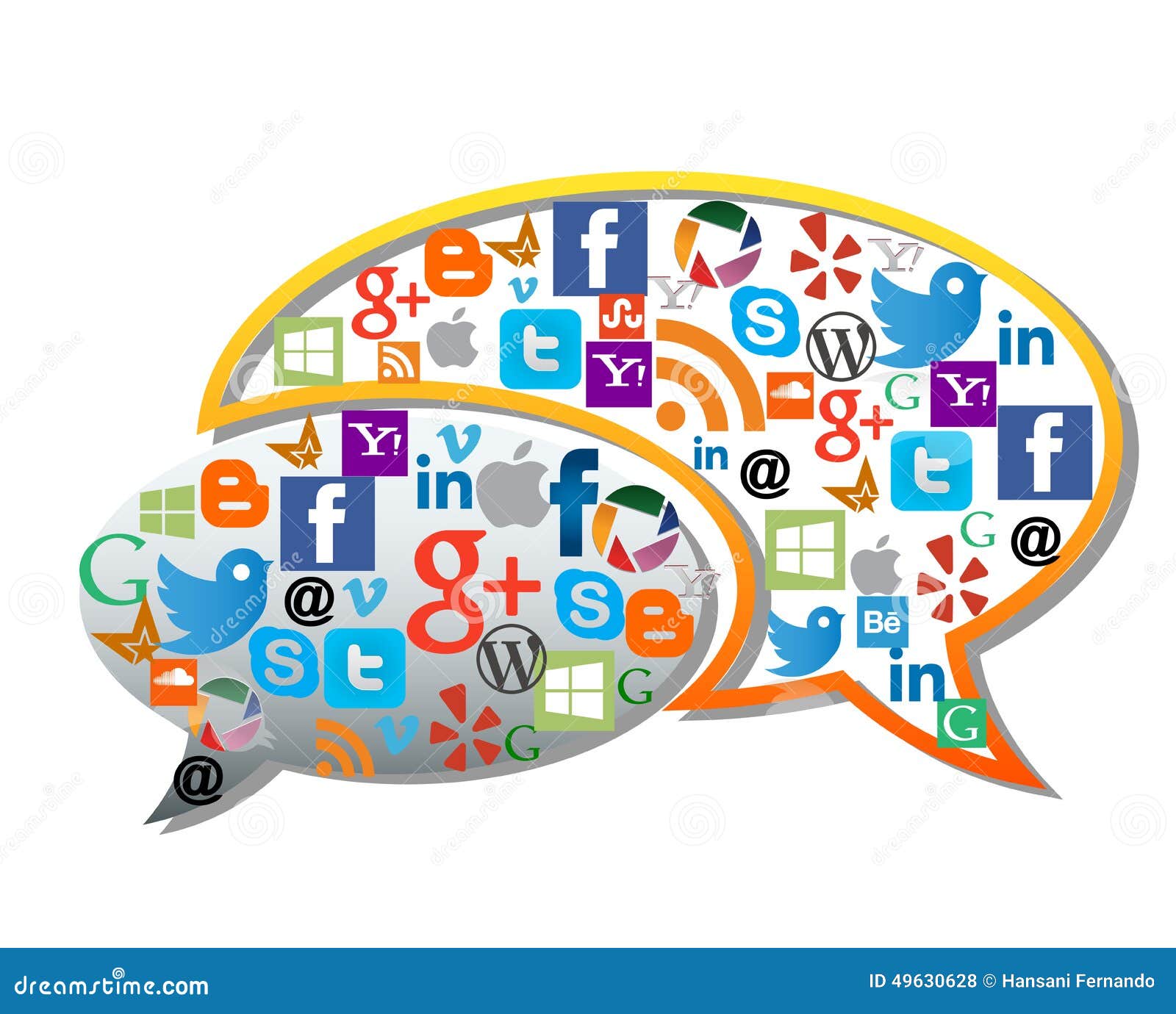 Social media/web icons editorial stock photo. Illustration of buttons ...
