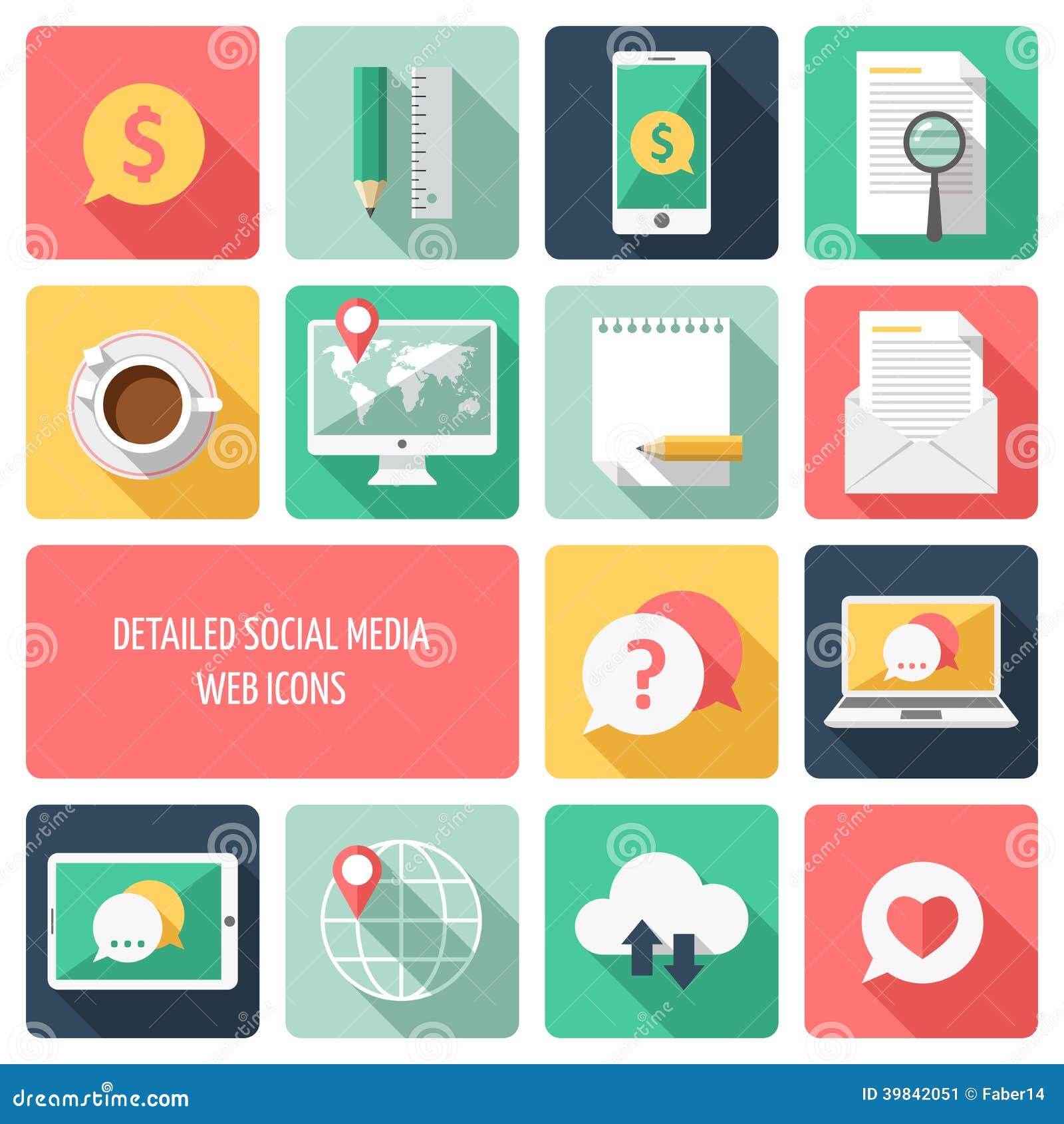 Social Media Web Icons Vector Stock Vector - Illustration of messaging ...