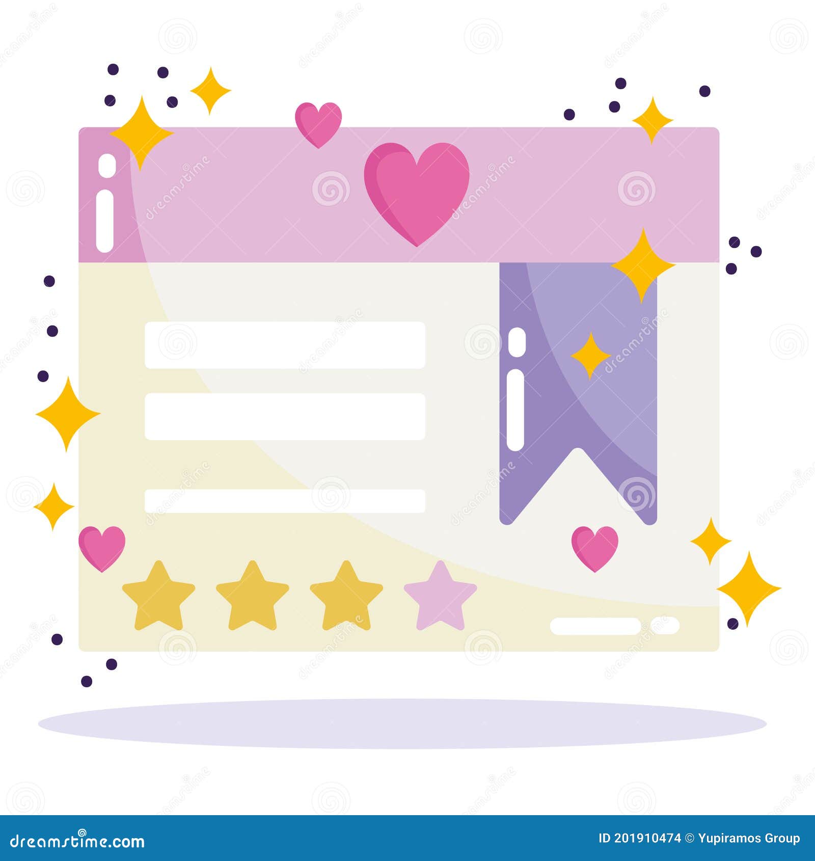 Social Media, Website Content in Cartoon Style Stock Vector ...