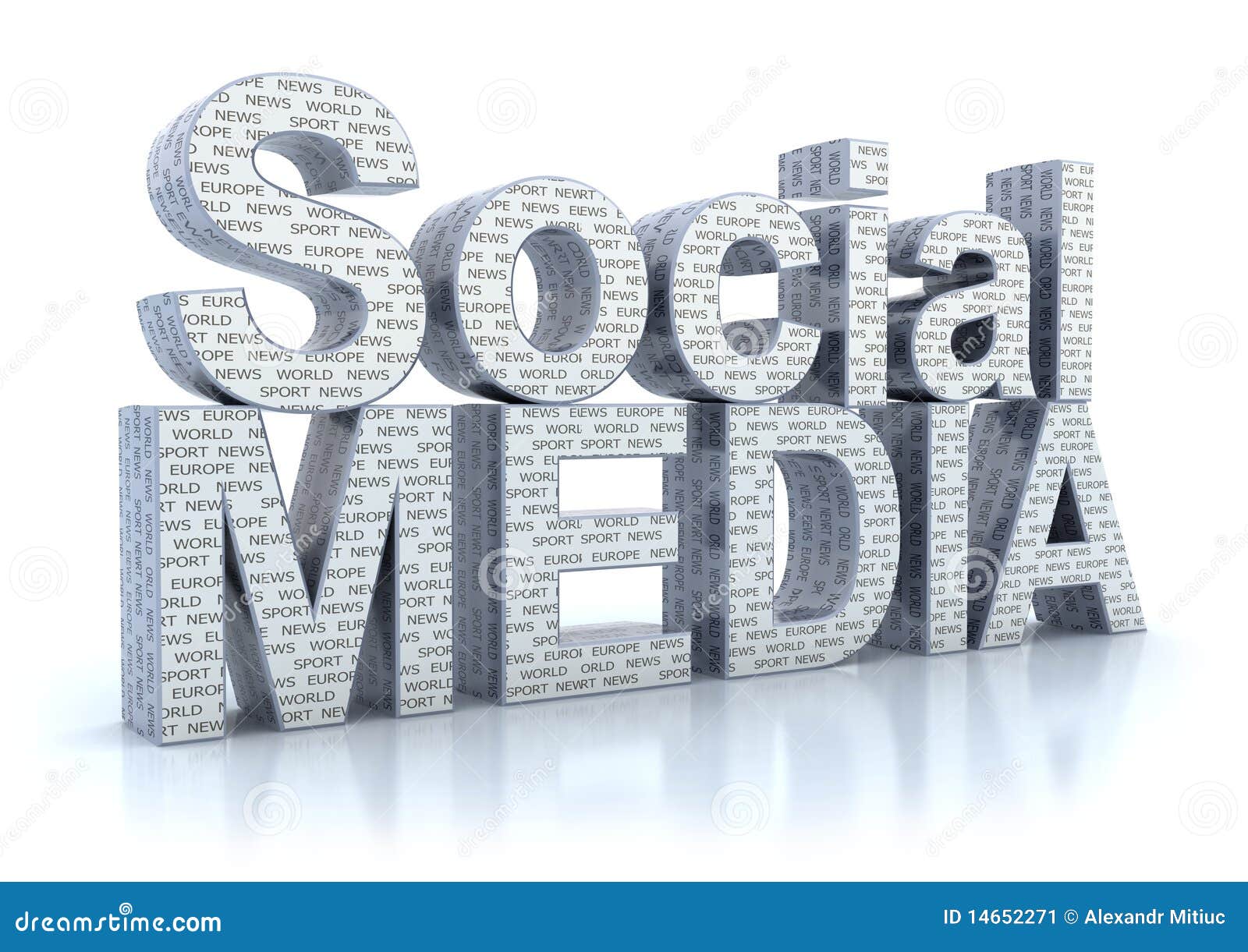 Social Media word stock illustration. Illustration of information ...