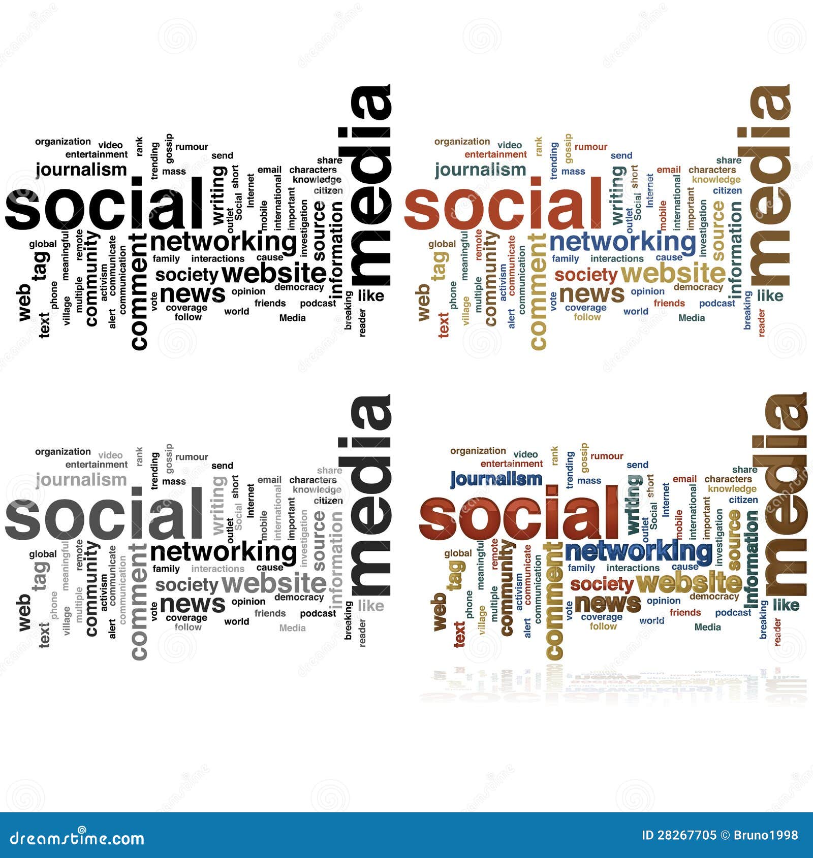 Social media word cloud stock vector. Illustration of cloud - 28267705