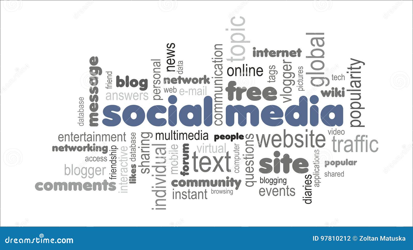 Social Media Word Cloud Concept Stock Vector - Illustration of cloud ...
