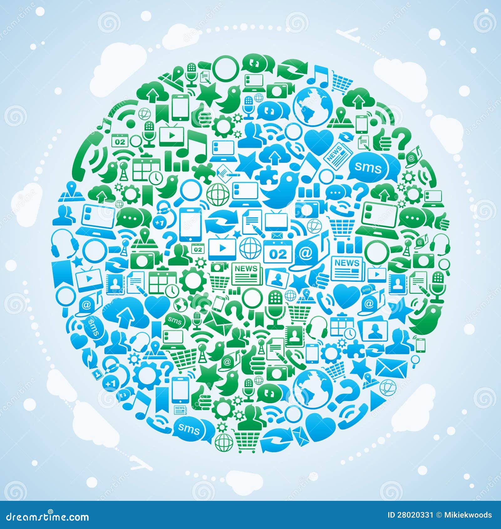 Social Media World stock vector. Illustration of media - 28020331