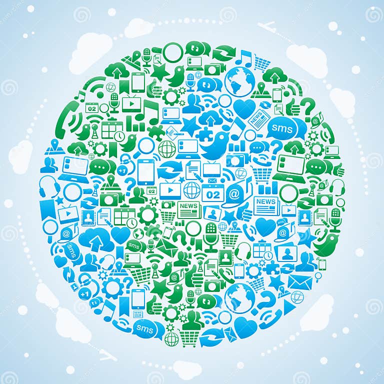 Social Media World stock vector. Illustration of media - 28020331